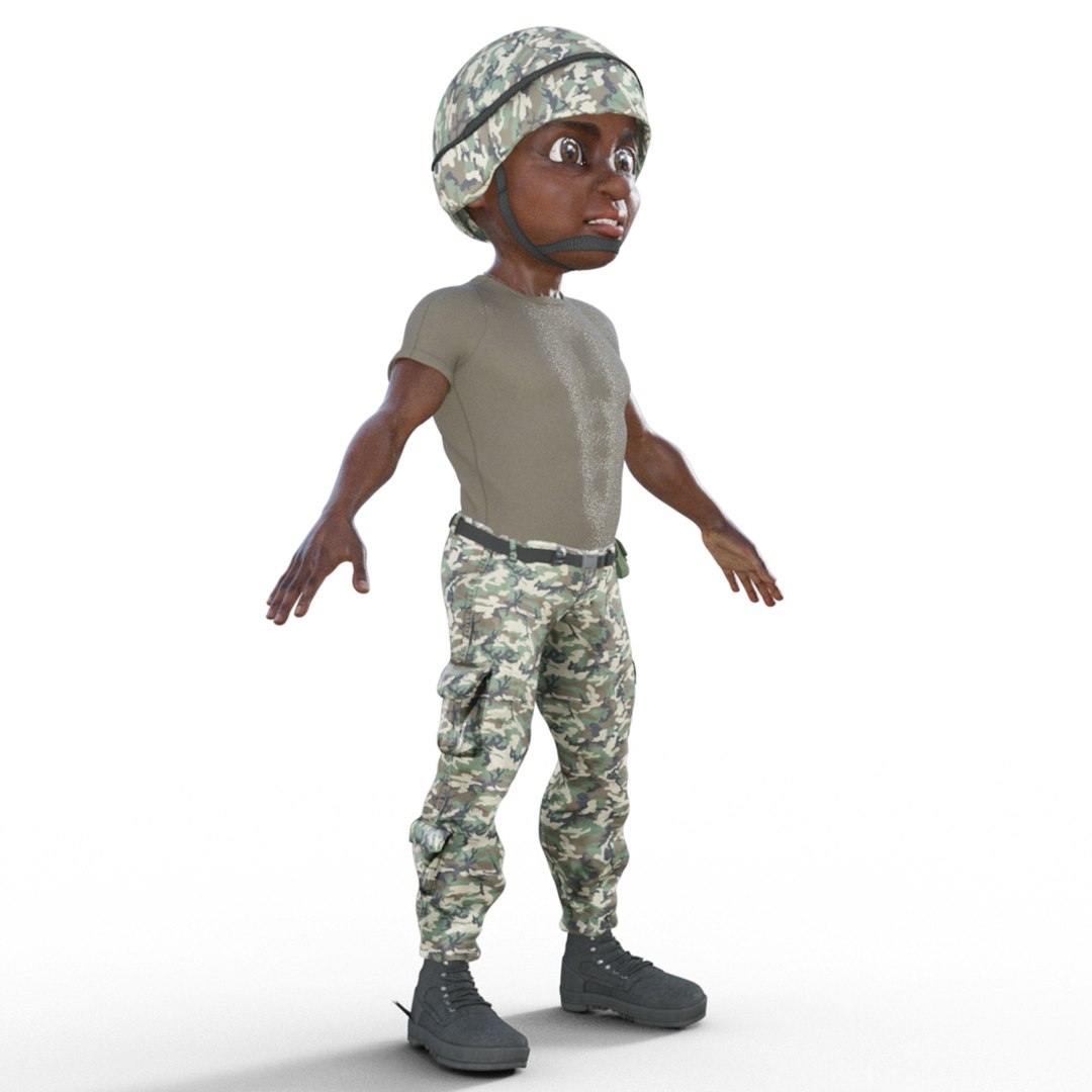 3D Cartoon Soldier 3D Model - TurboSquid 1923382
