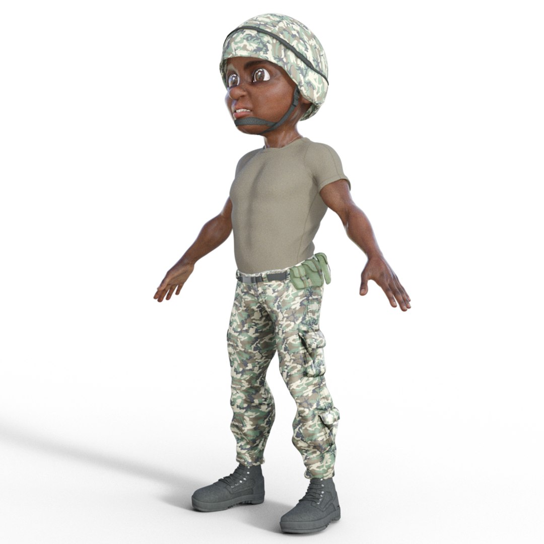 3D Cartoon Soldier 3D Model - TurboSquid 1923382