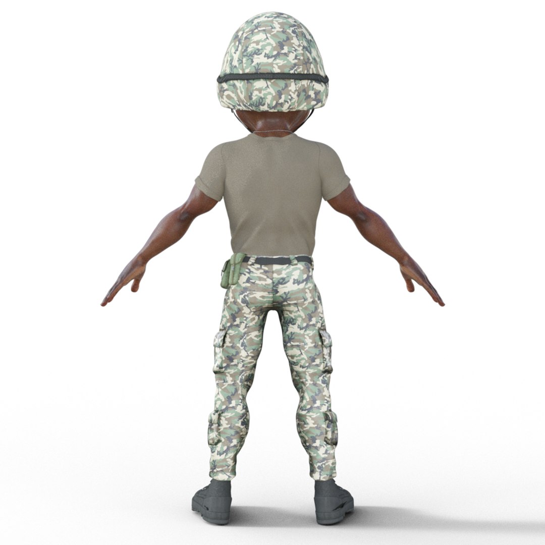 3D Cartoon Soldier 3D Model - TurboSquid 1923382