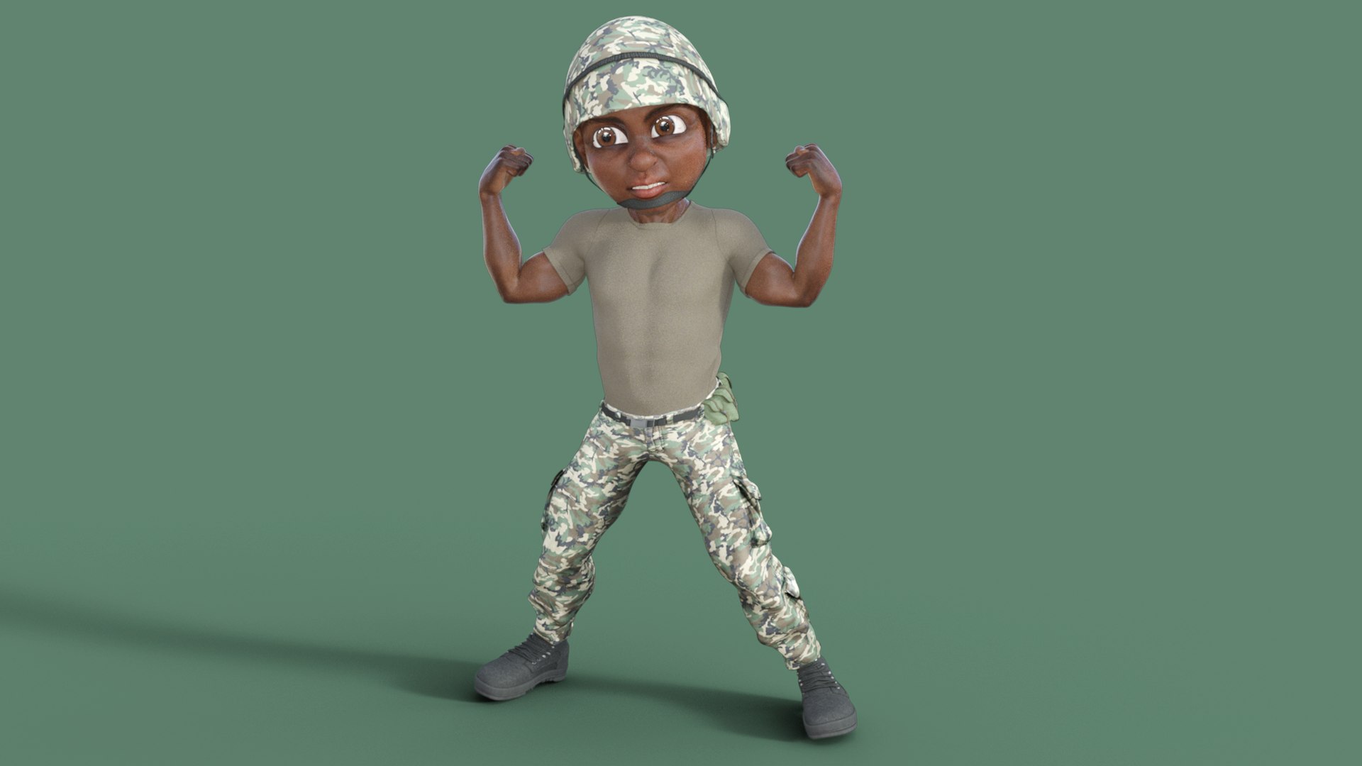 3D Cartoon Soldier 3D Model - TurboSquid 1923382