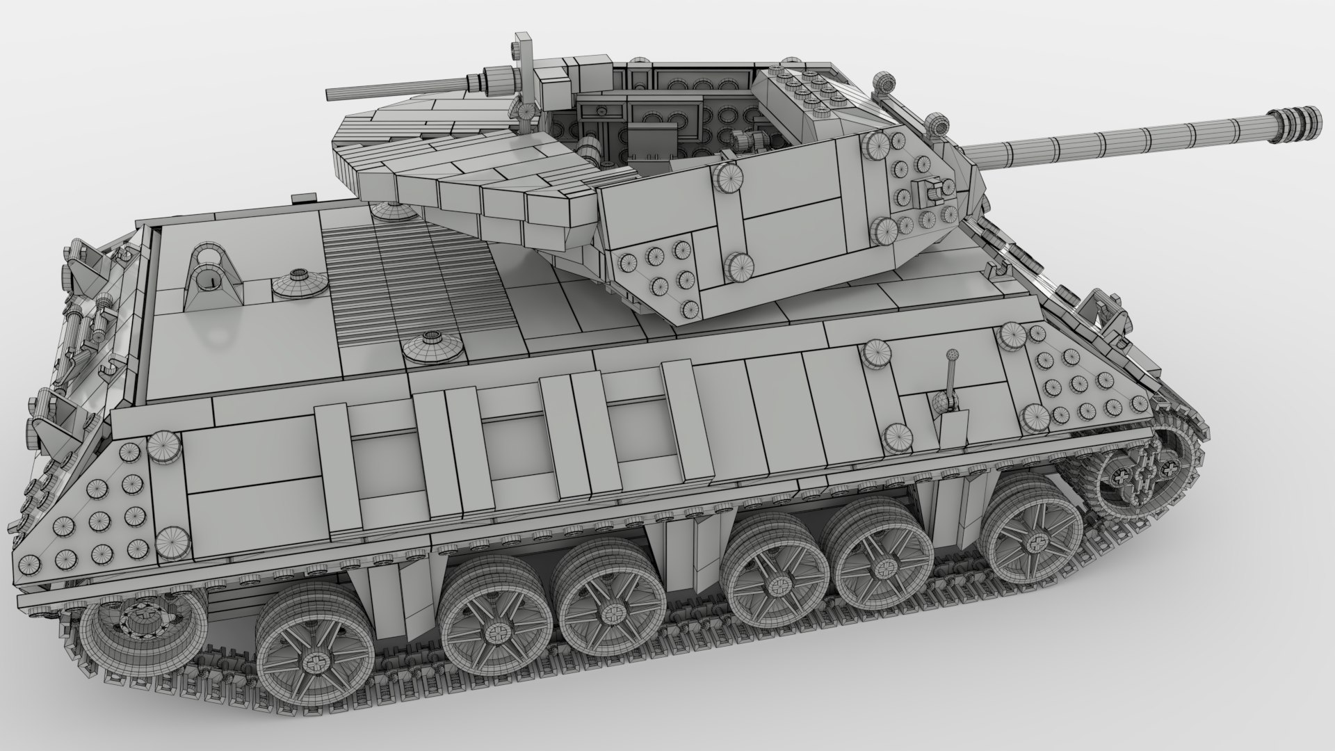 Lego M10 Wolverine Tank Destroyer 3D Model - TurboSquid 1877312