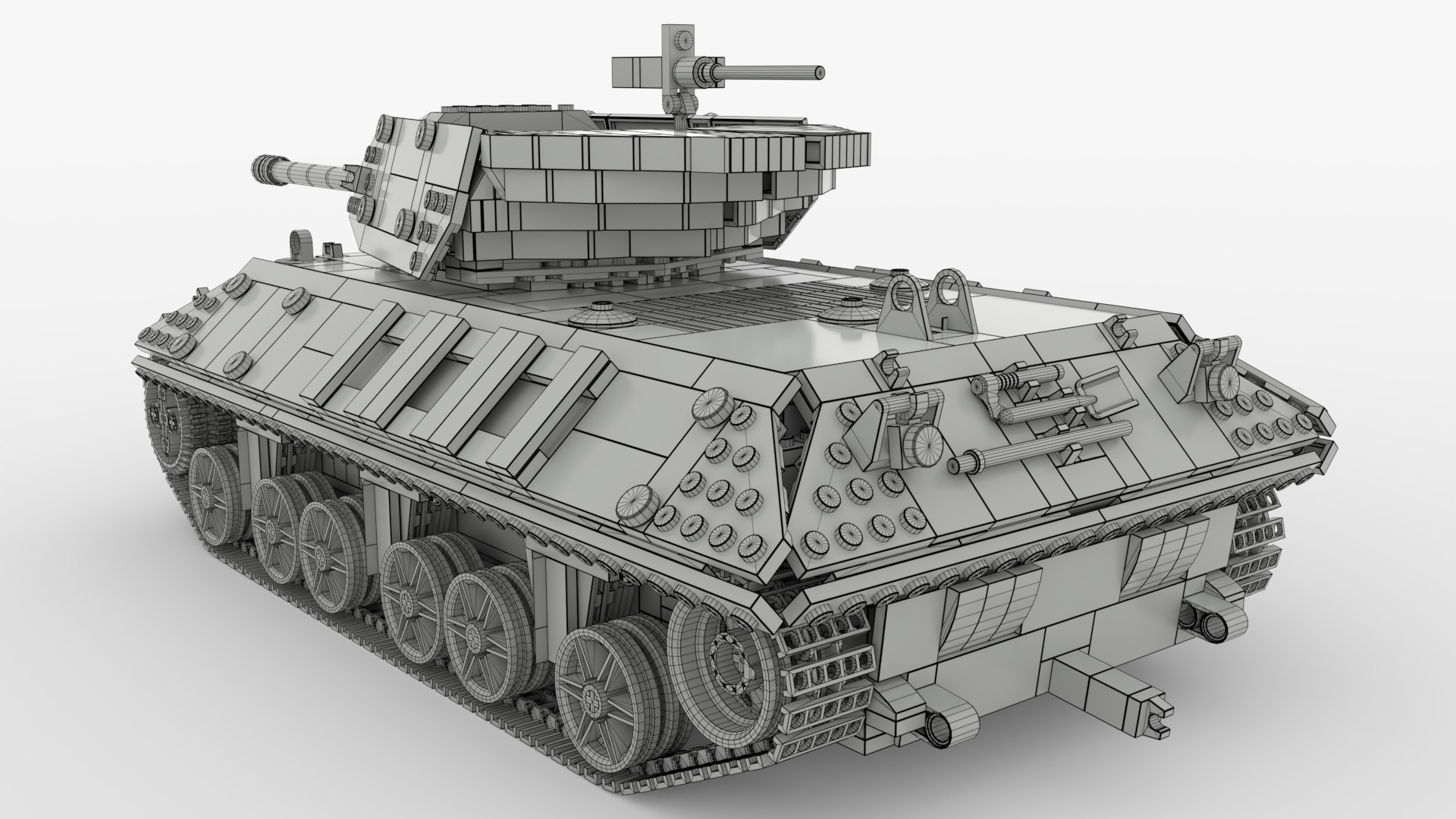 Lego M10 Wolverine Tank Destroyer 3D Model - TurboSquid 1877312