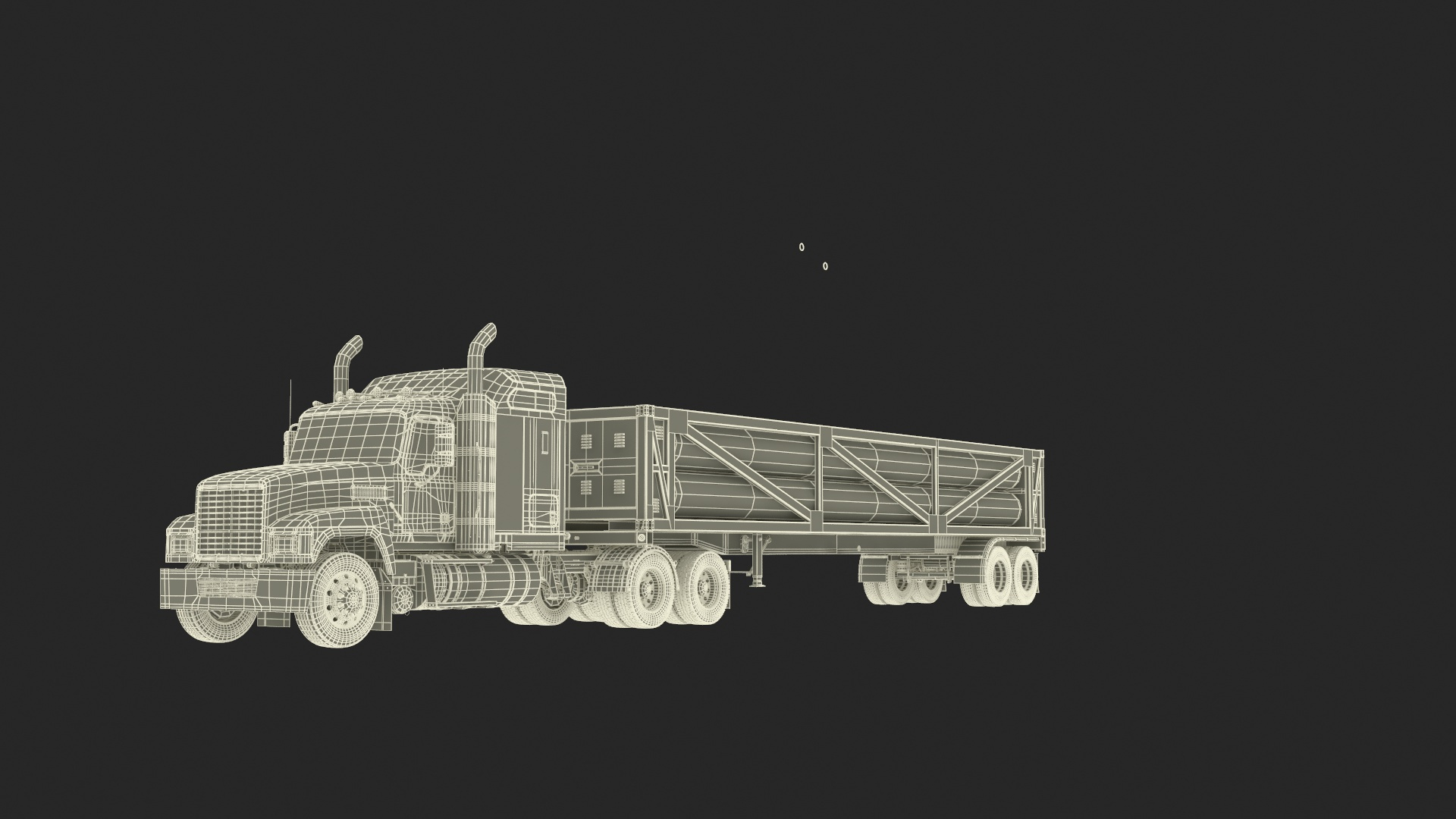 Freight Truck With Liquefied Natural Gas Transport Trailer Rigged For ...