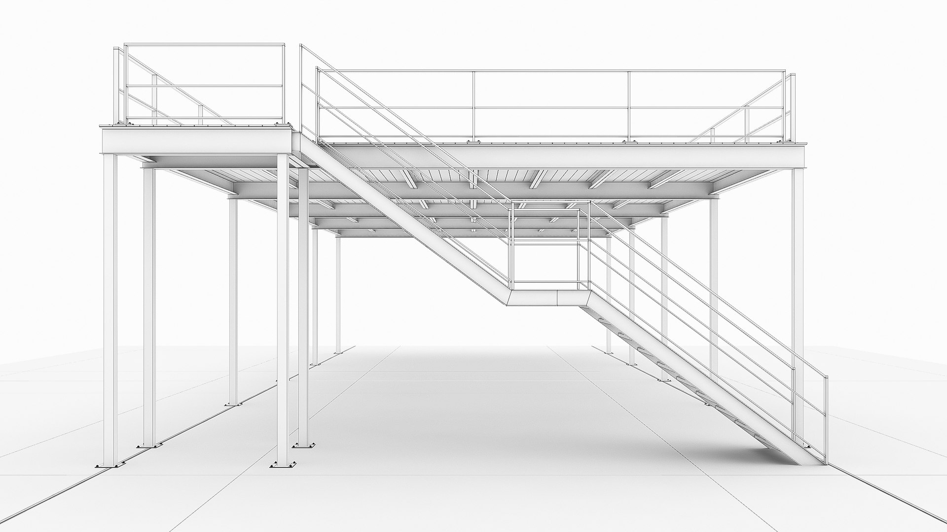 3D Model Mezzanine 02 - TurboSquid 1914443