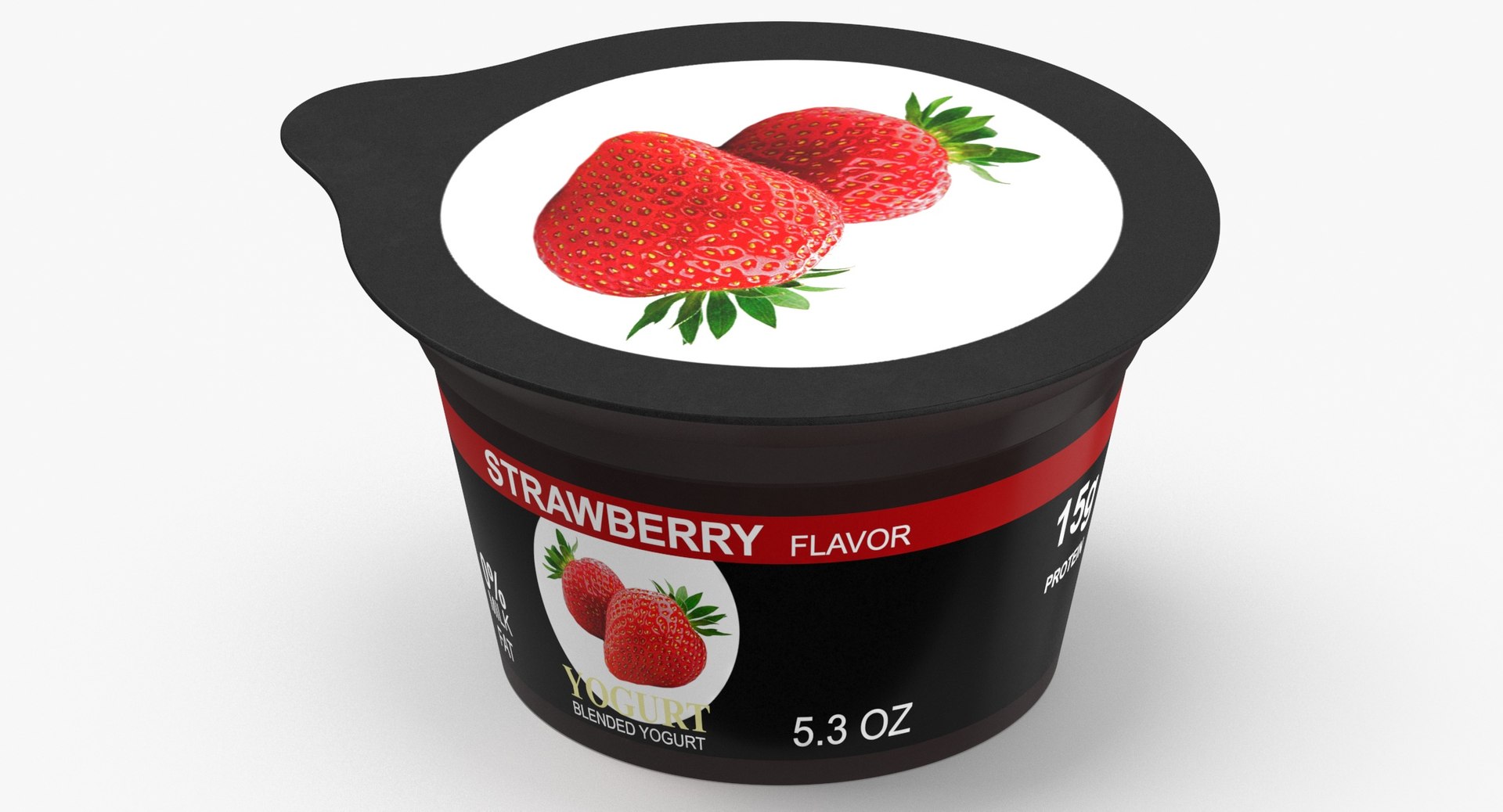 Yogurt Container Type 03 Single And 4-Pack Blank And Generic Label 3D ...