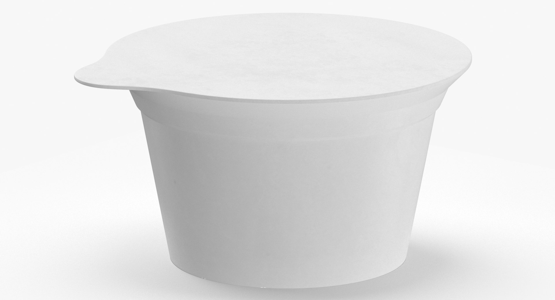 Yogurt Container Type 03 Single And 4-Pack Blank And Generic Label 3D ...