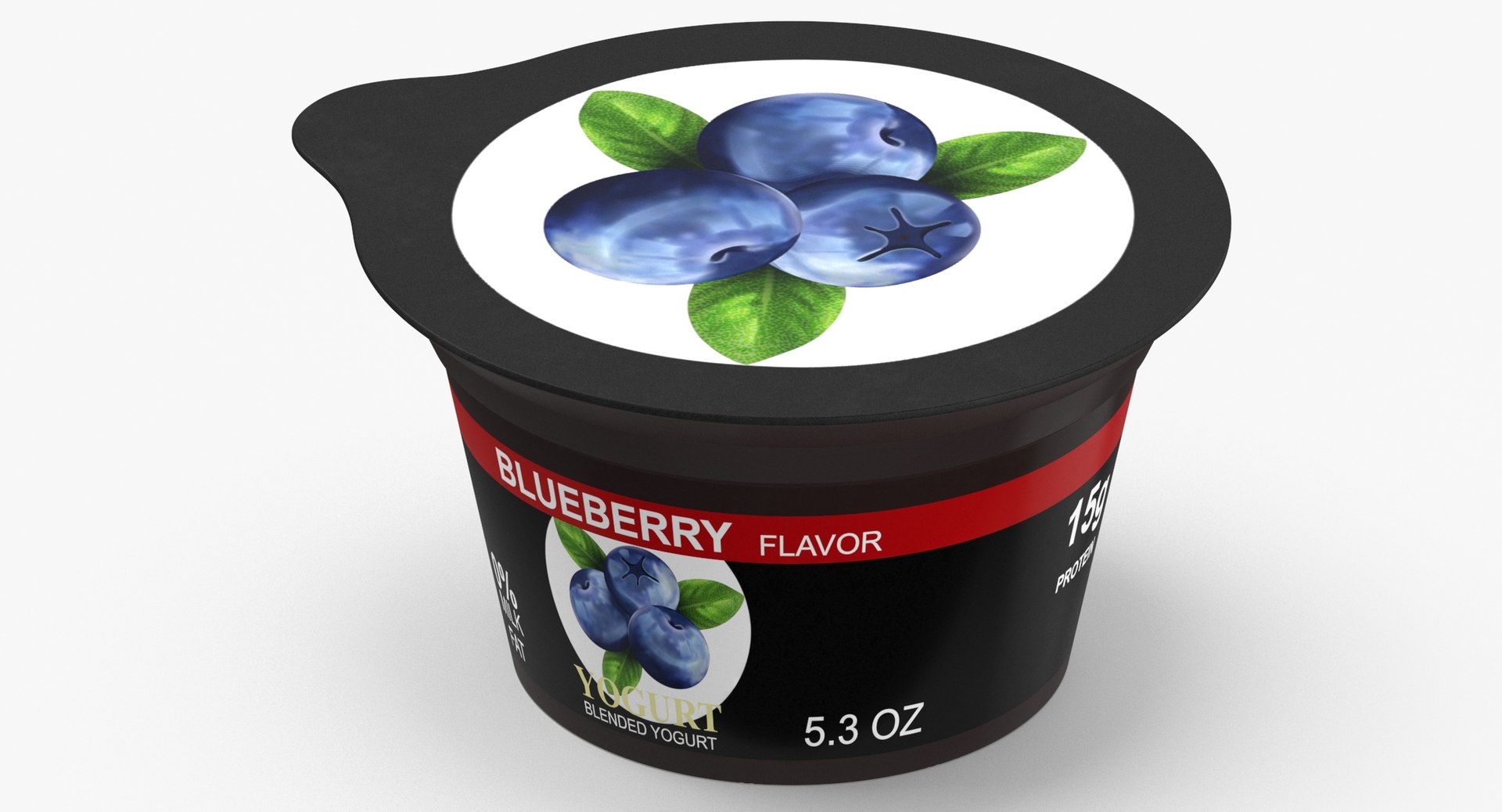 Yogurt Container Type 03 Single And 4-Pack Blank And Generic Label 3D ...