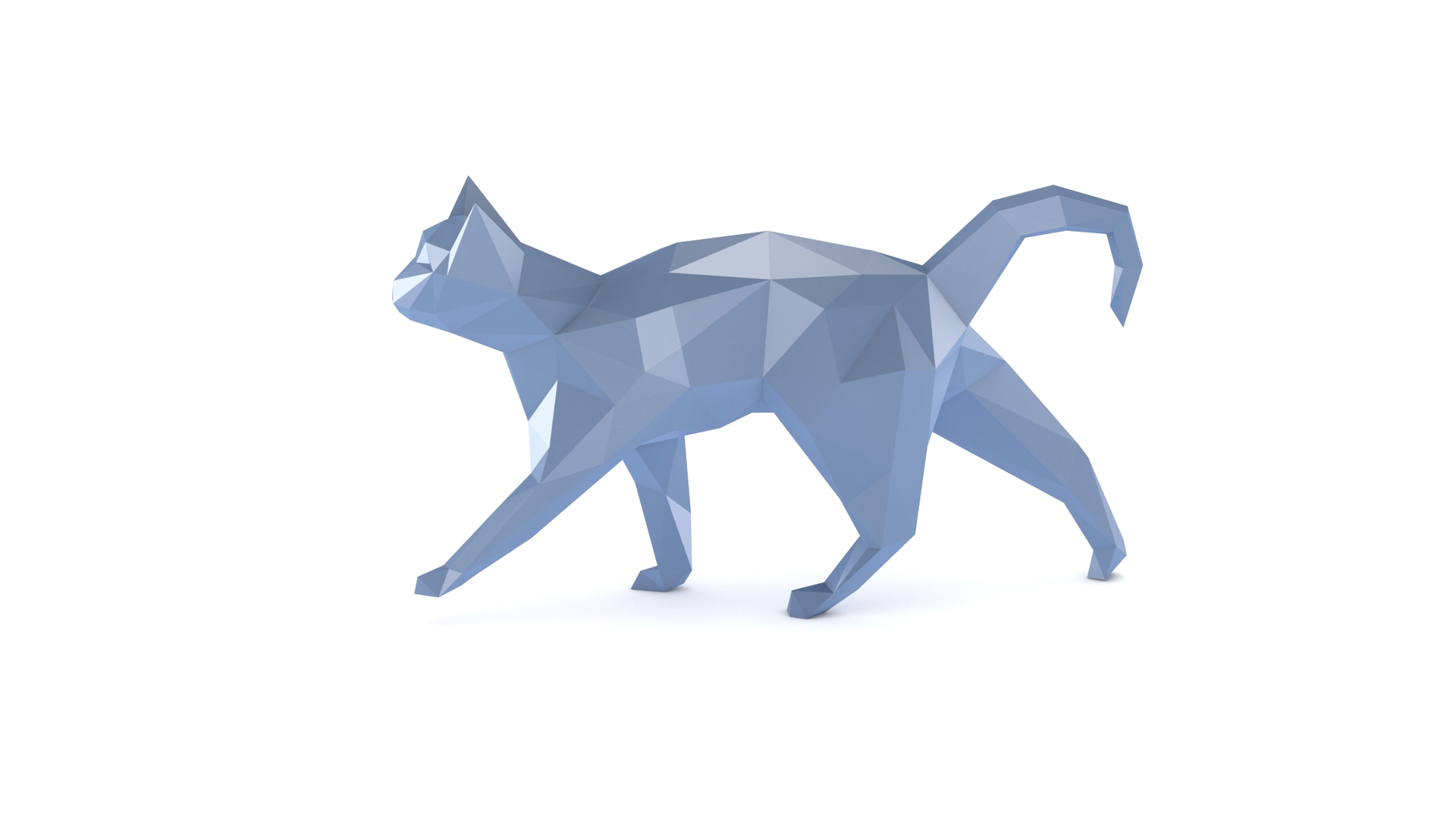 modelo 3d Gato Low Poly - TurboSquid 1701402