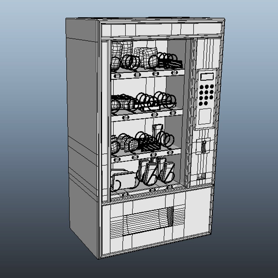 Vending Machine Snacks Candy 3d Model