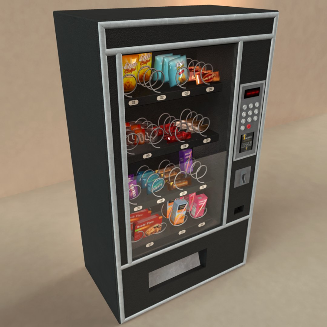 Vending Machine Snacks Candy 3d Model