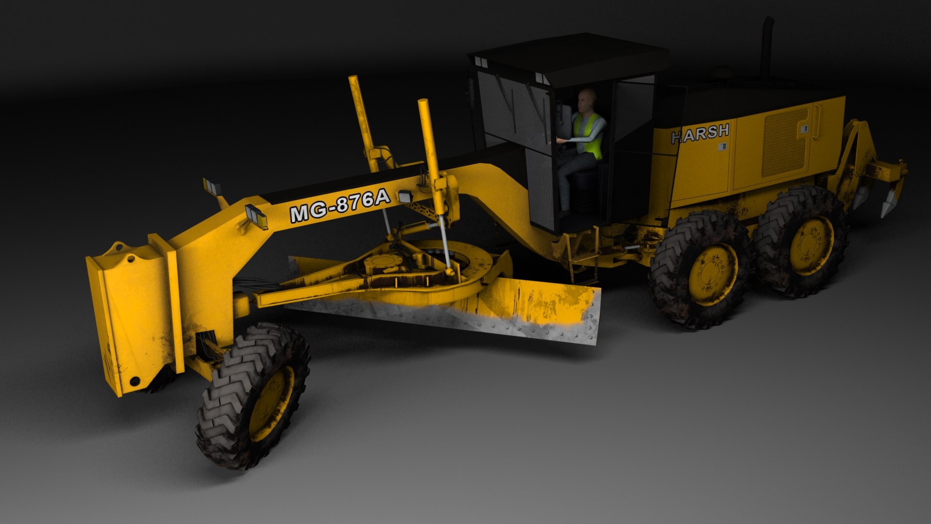 Grader Fictional Brand 3D Model - TurboSquid 1548689