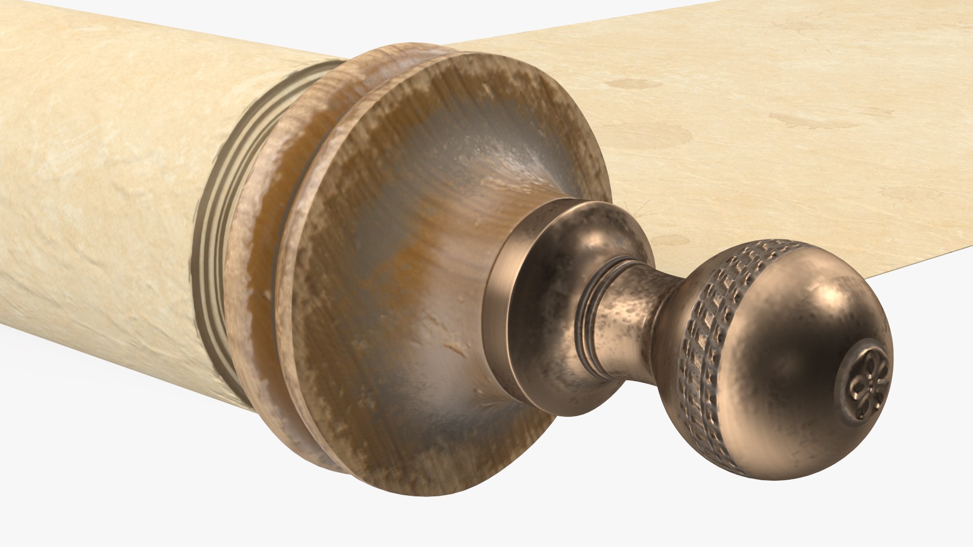 3D model Antique Unfolded Blank Paper Scroll - TurboSquid 1779277