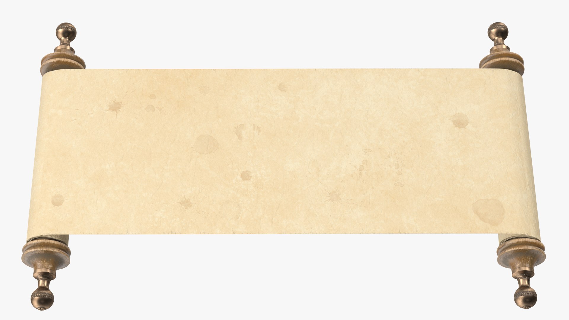 3D model Antique Unfolded Blank Paper Scroll - TurboSquid 1779277