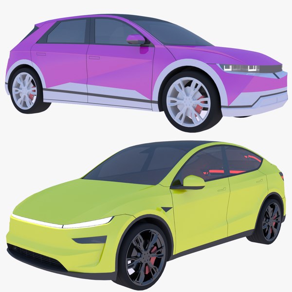 modelo 3d Tesla Juniper y Hyundai Ioniq - TurboSquid 2386957
