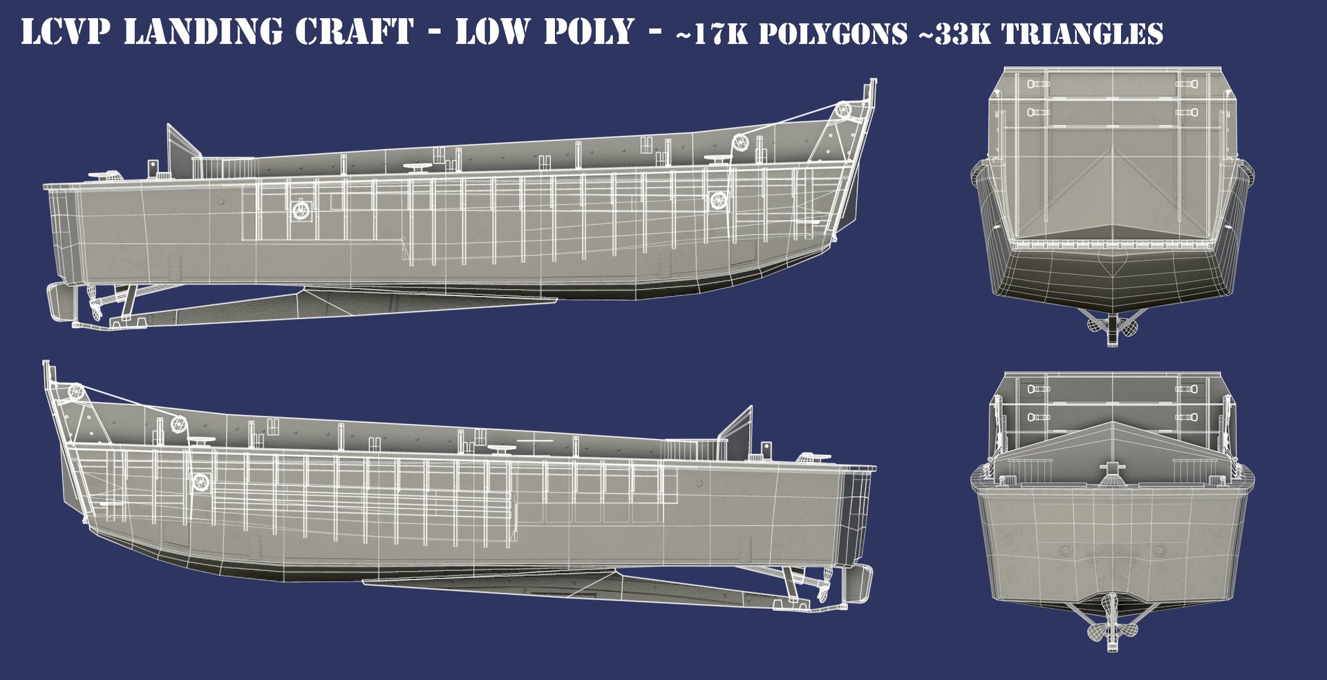 Landing Craft - Boat Model - TurboSquid 1708387