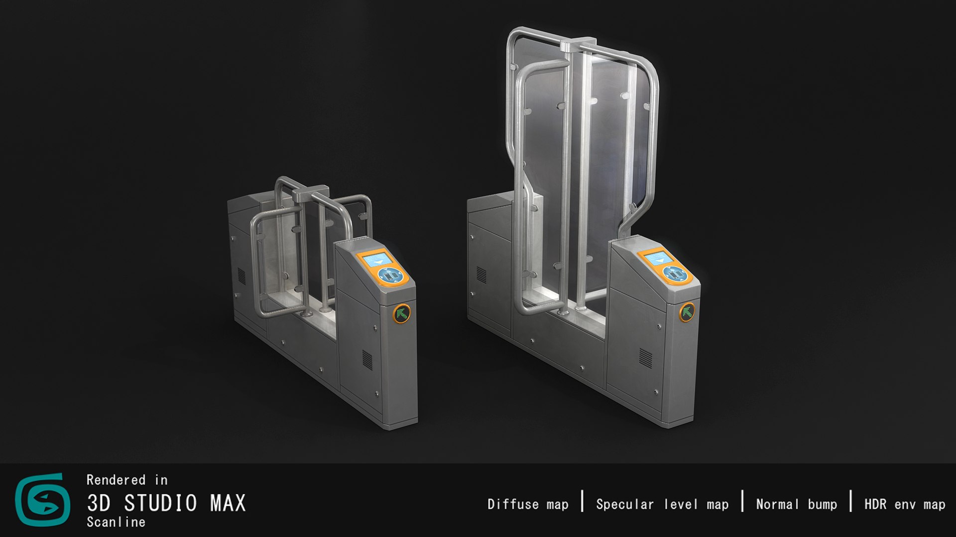Turnstile Gate 1 3D model - TurboSquid 1930997