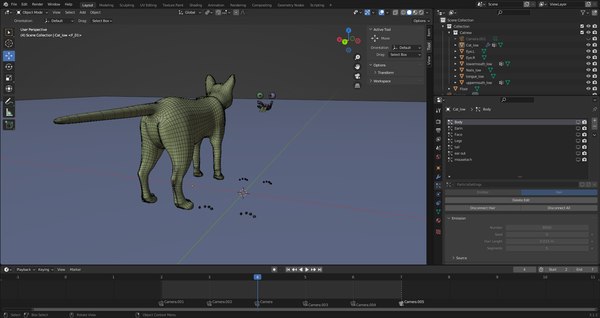 modelo 3d Fur Cat Black Rigged and Animated - TurboSquid 1981416