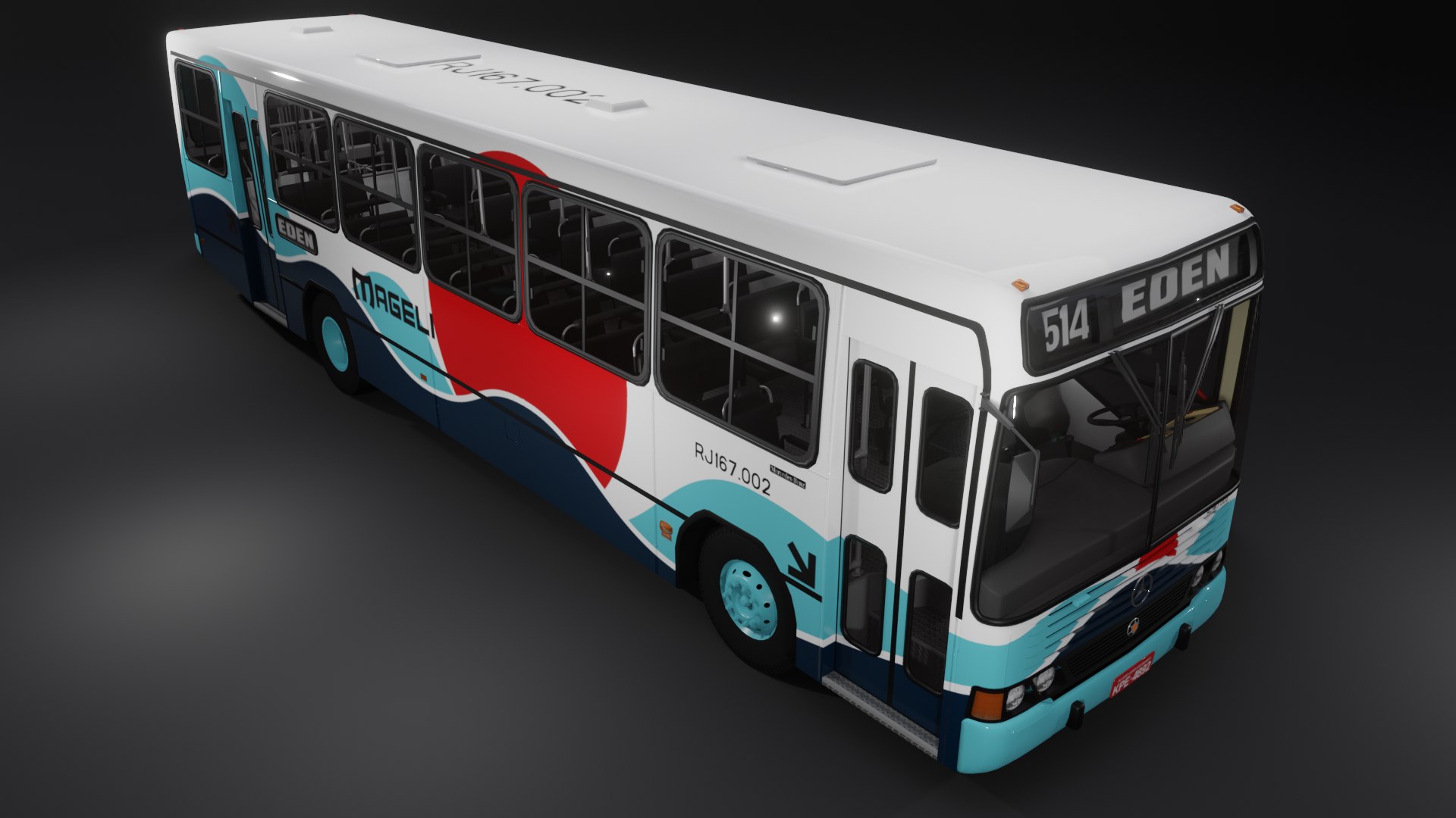 Marcopolo Torino GV MB OF-1620 Mageli 3D Model - TurboSquid 2018161