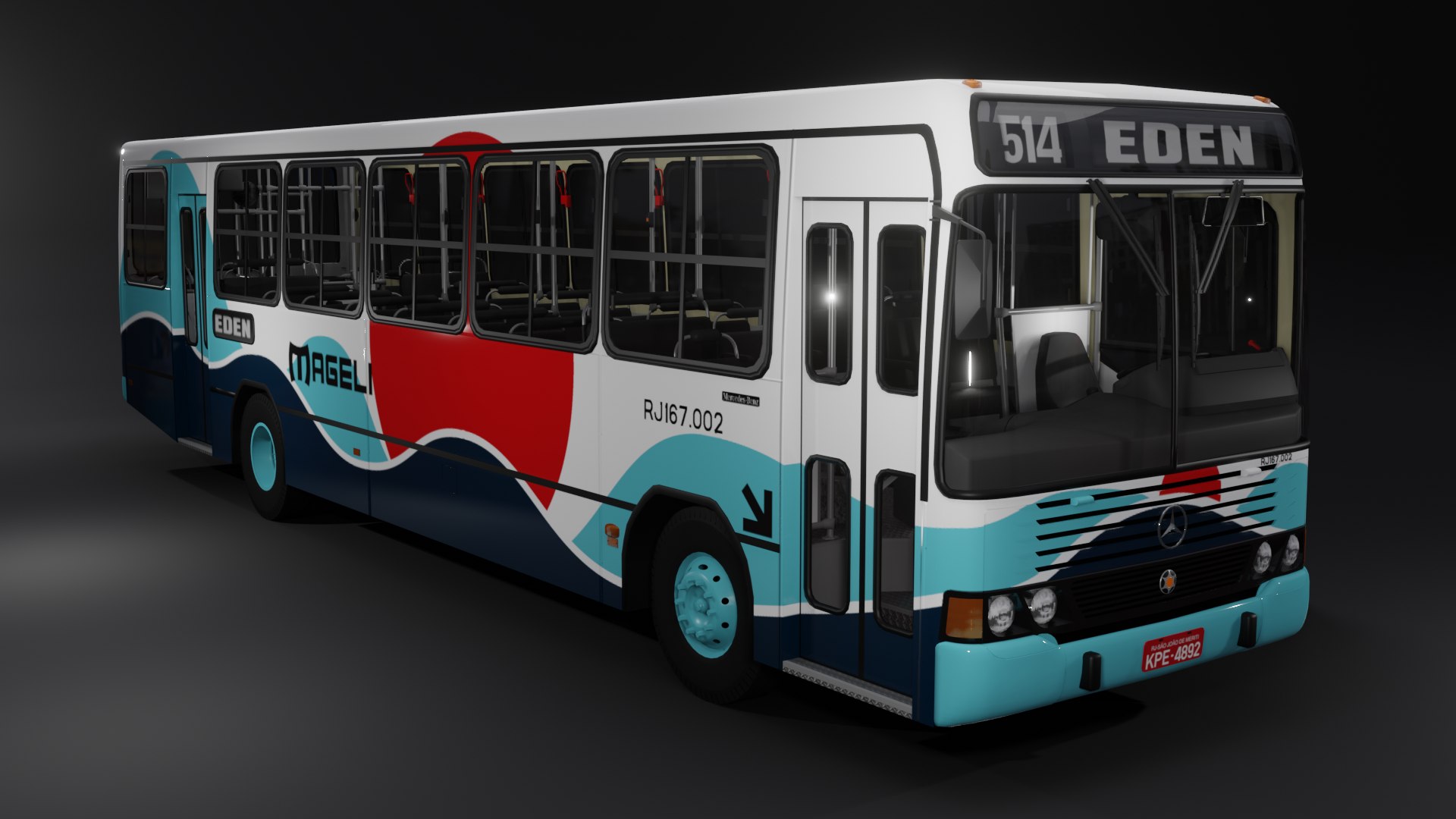 Marcopolo Torino GV MB OF-1620 Mageli 3D Model - TurboSquid 2018161