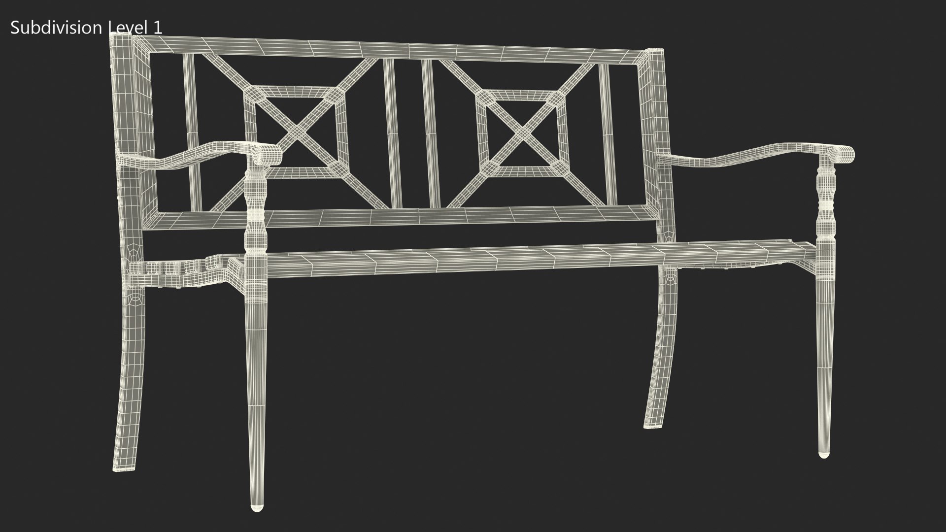 Park Bench Blue Model - TurboSquid 2206782