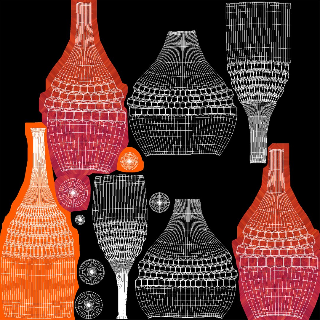 3D Model Glass Modern Vases Set - TurboSquid 1472280