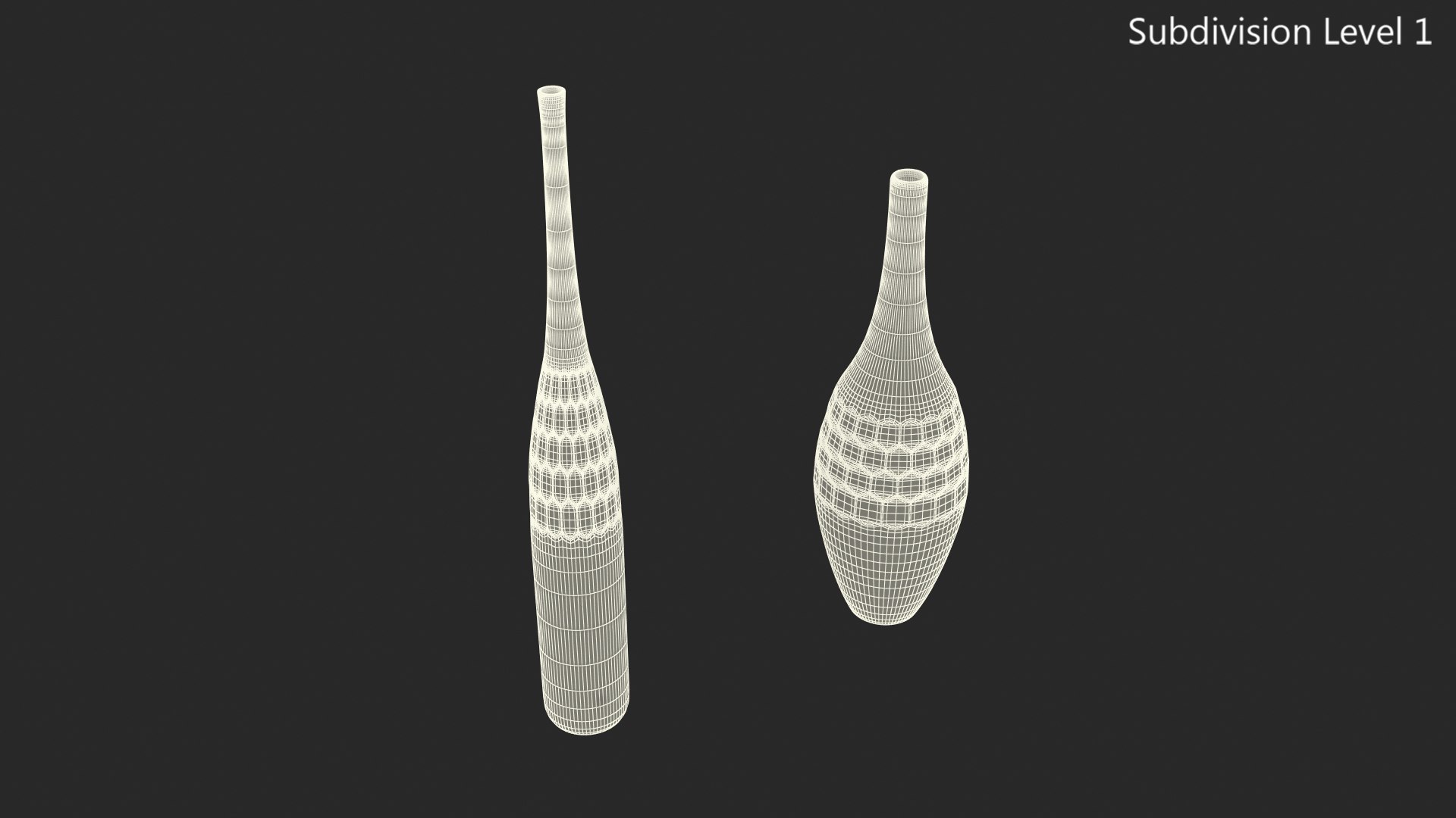 3D Model Glass Modern Vases Set - TurboSquid 1472280