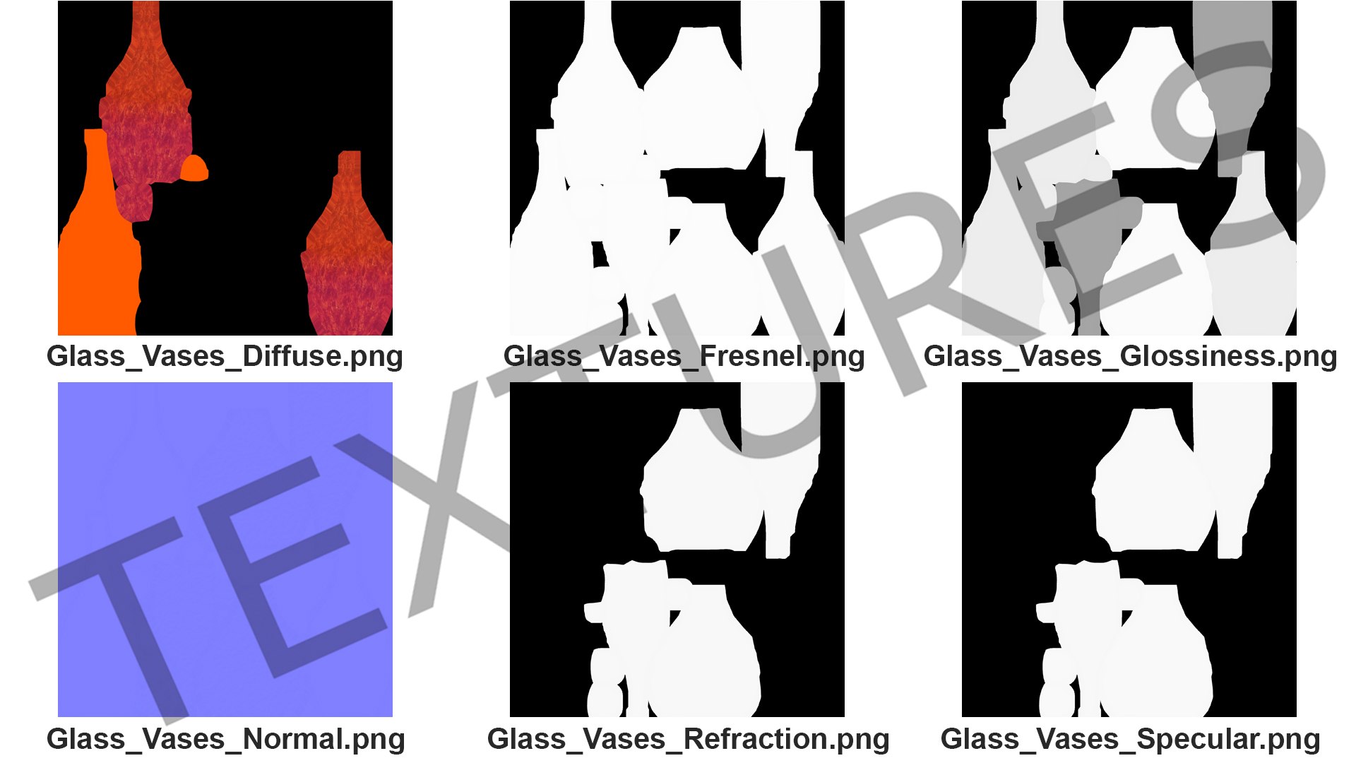 3D Model Glass Modern Vases Set - TurboSquid 1472280