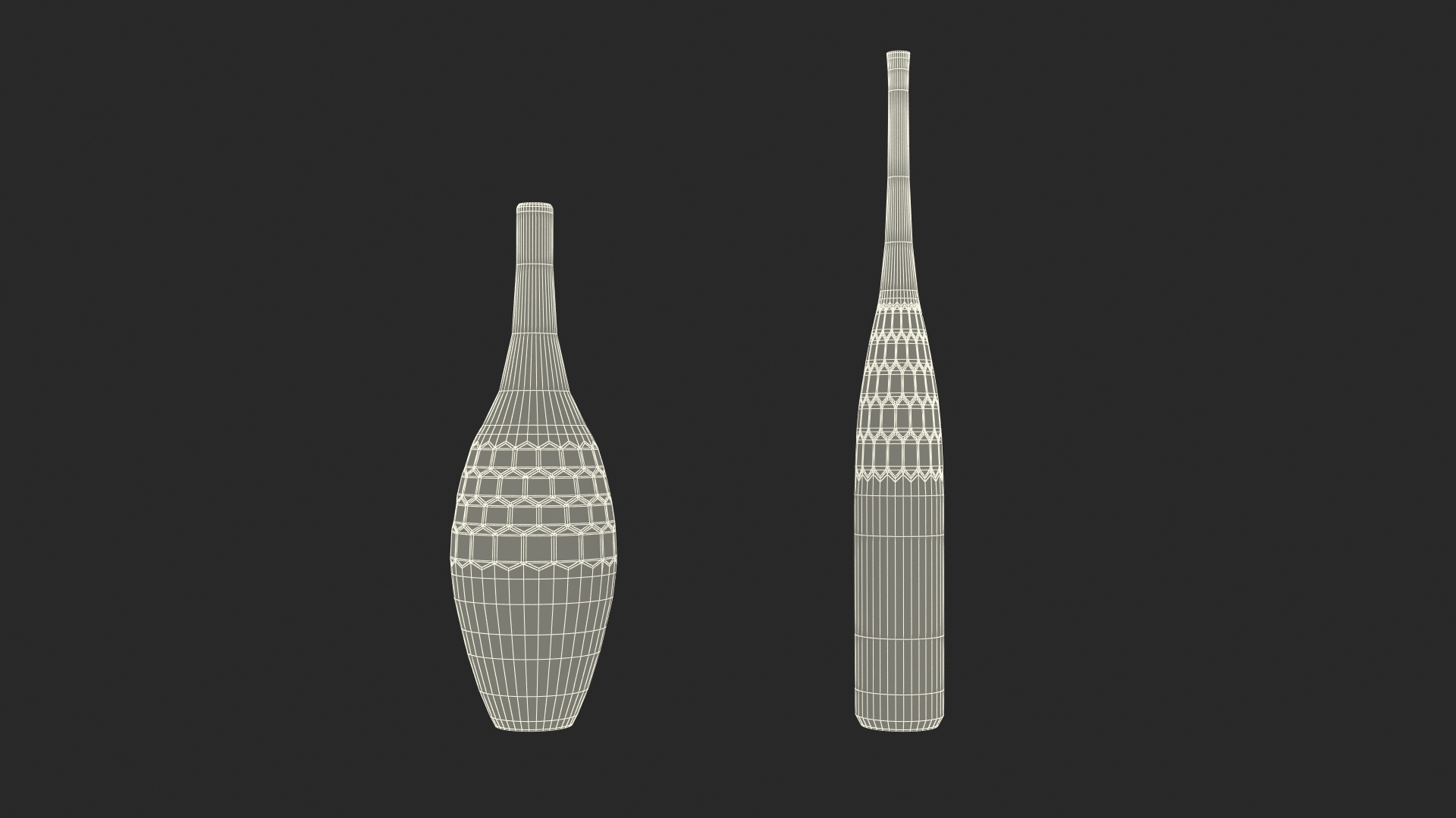 3D Model Glass Modern Vases Set - TurboSquid 1472280