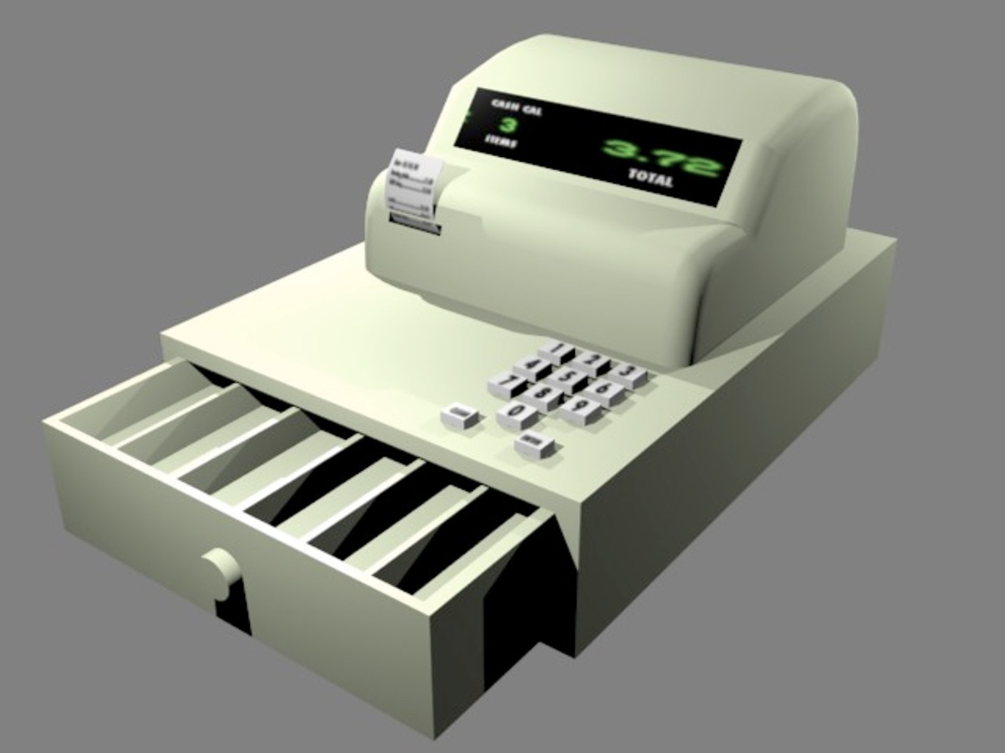 3d Model Of Cash Register
