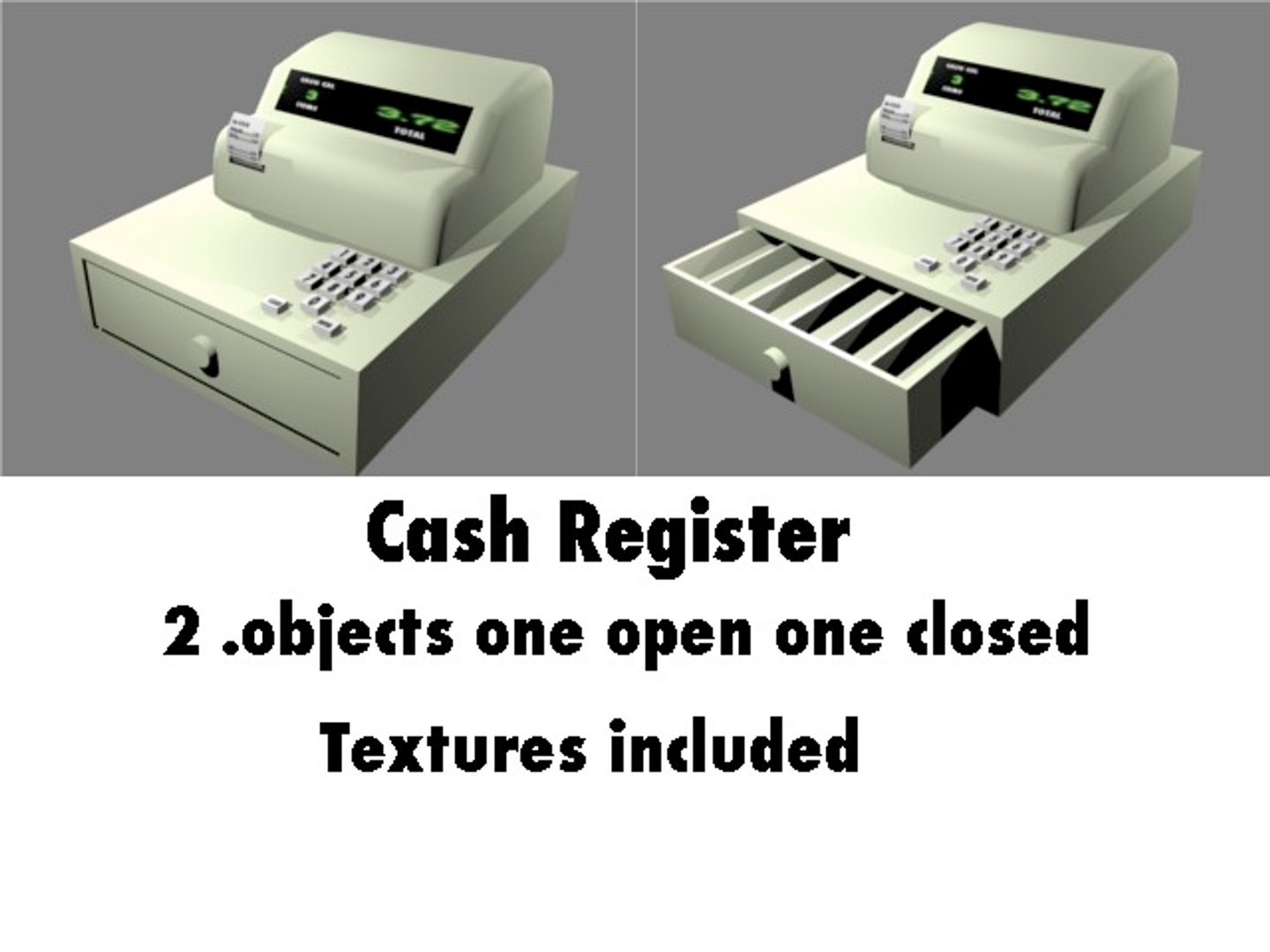 3d Model Of Cash Register