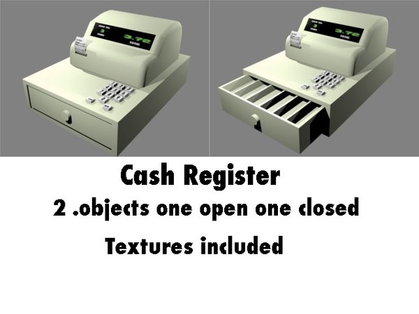 3d model of cash register