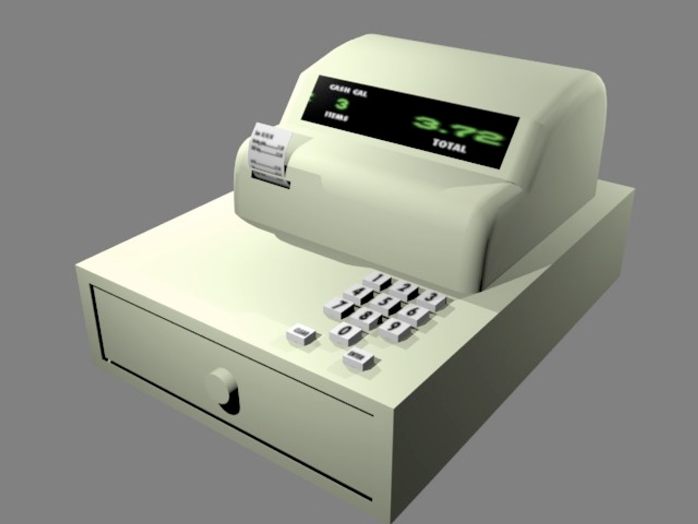 3d Model Of Cash Register
