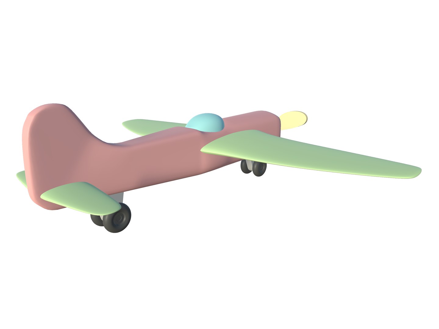 3D Cartoon Airplane 3D Model High Quality Ready For Animation ...