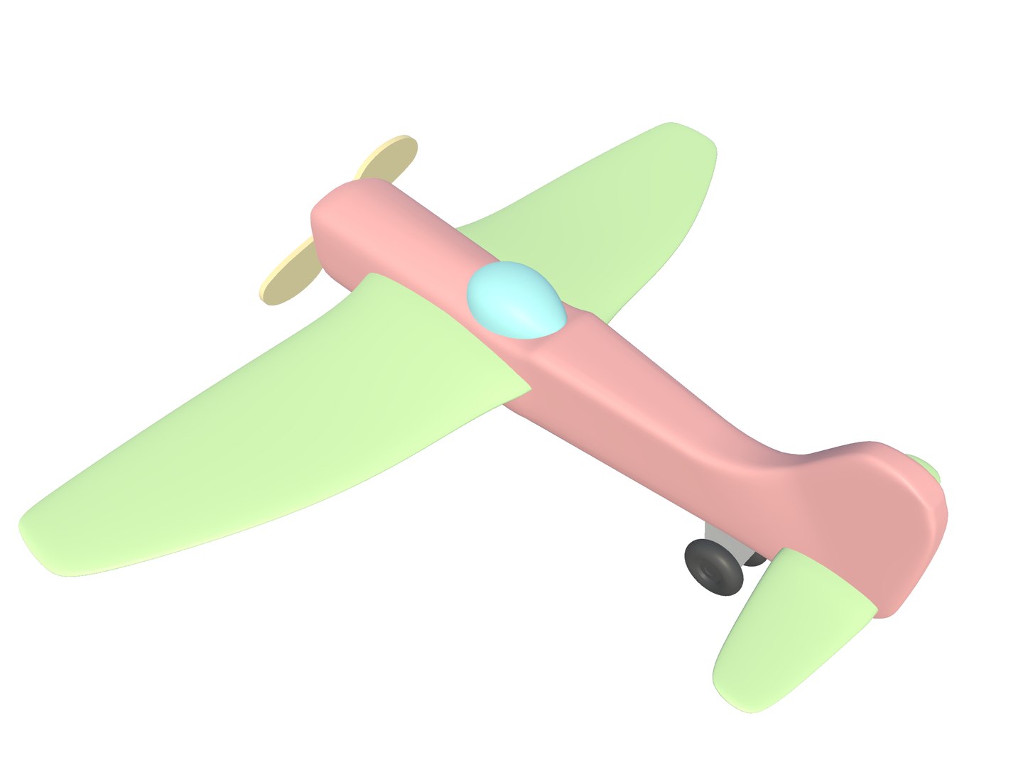 3D Cartoon Airplane 3D Model High Quality Ready For Animation ...