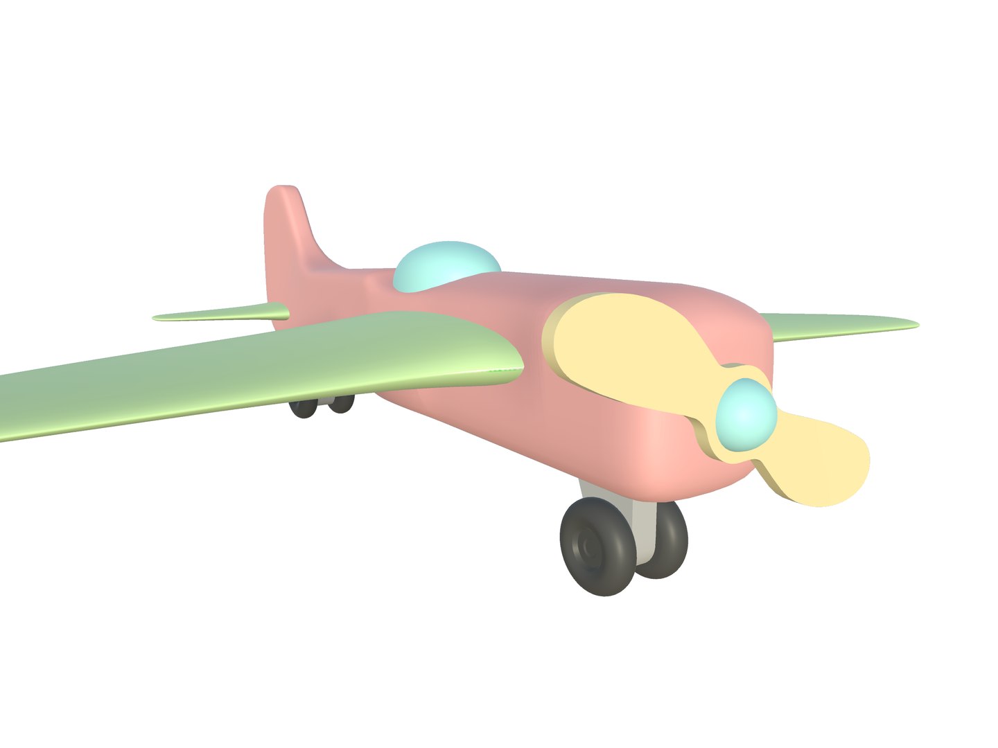 3D Cartoon Airplane 3D Model High Quality Ready For Animation ...