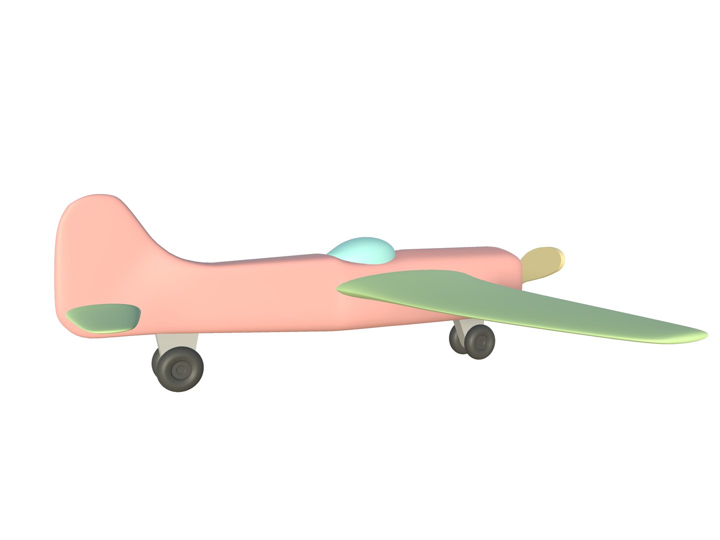 3D Cartoon Airplane 3D Model High Quality Ready For Animation ...