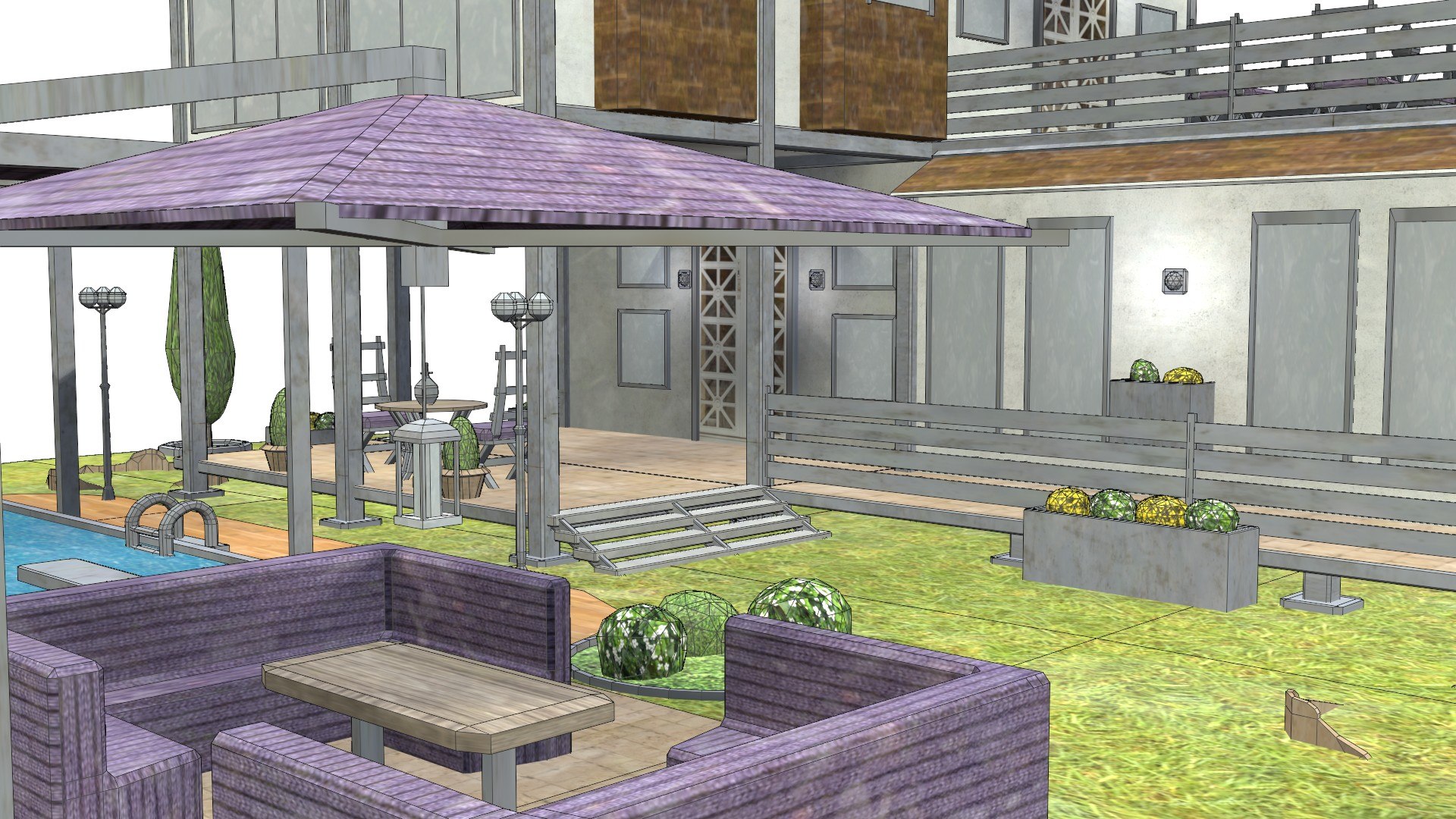 3D Model Modern House - 3 - Low Poly - Textured - TurboSquid 1715235