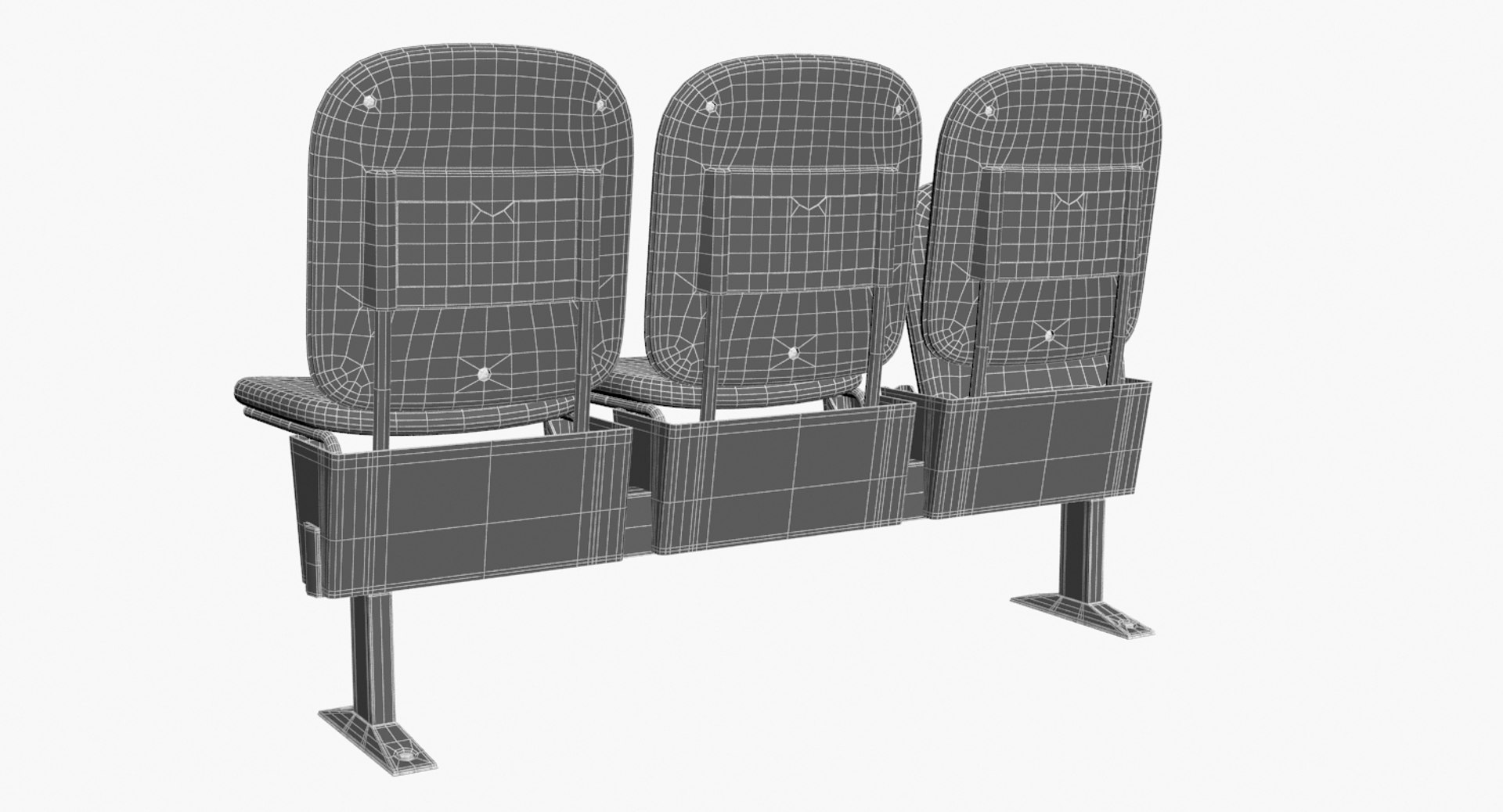 Row 3 Seater Conference 3D Model - TurboSquid 1358092