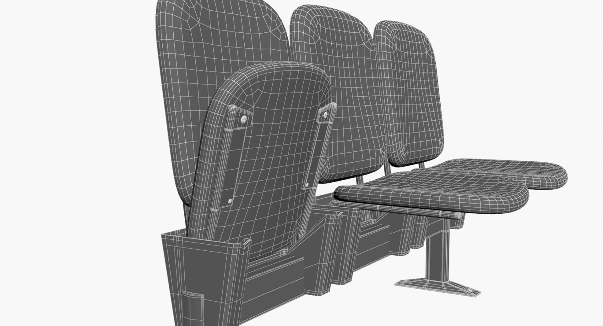 Row 3 Seater Conference 3D Model - TurboSquid 1358092