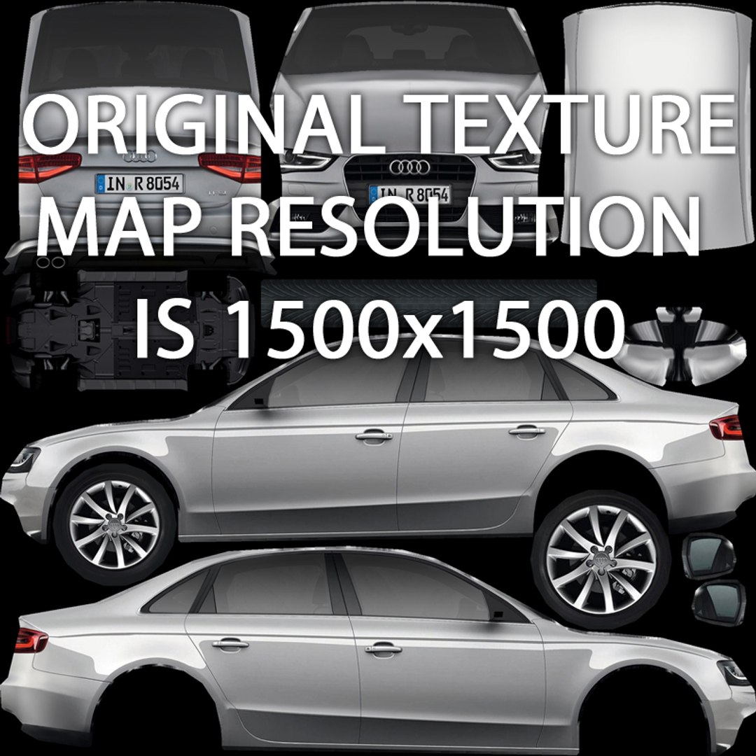 Multi Colored 2013 Audi A4 Model - TurboSquid 1192636