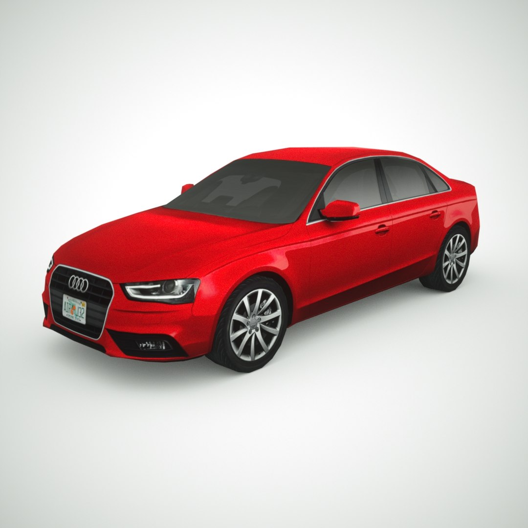 Multi Colored 2013 Audi A4 Model - TurboSquid 1192636