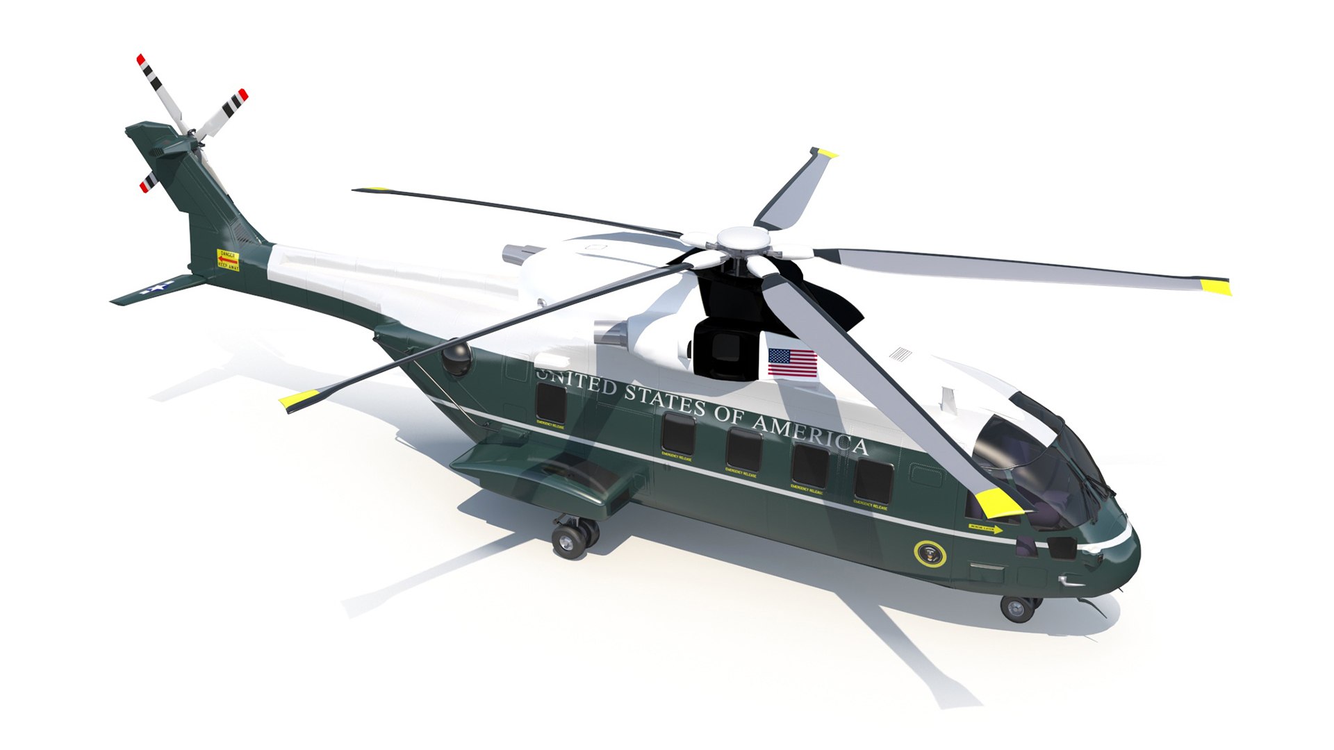 Marine Helicopter Chopper 3d Model