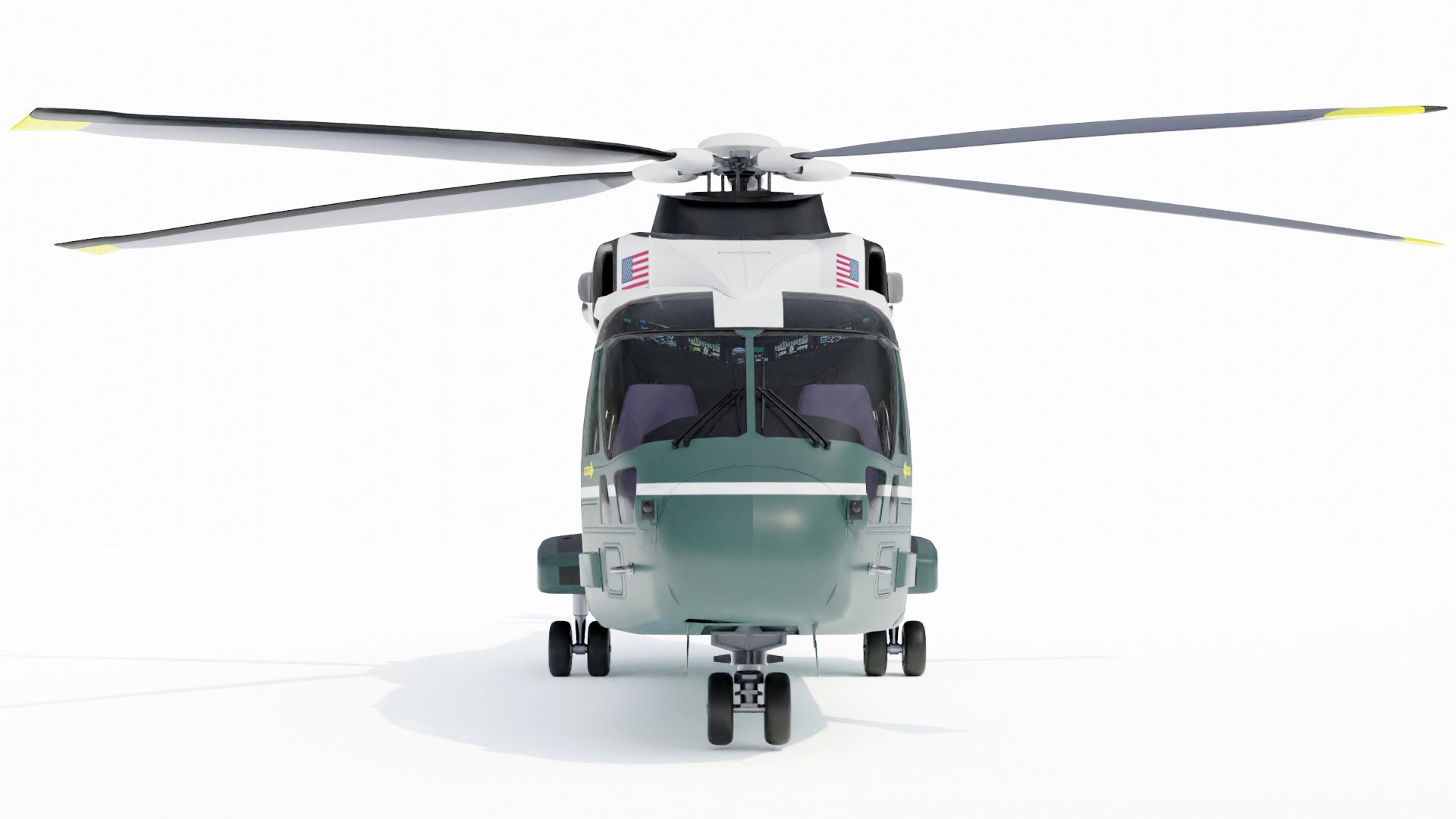 Marine Helicopter Chopper 3d Model