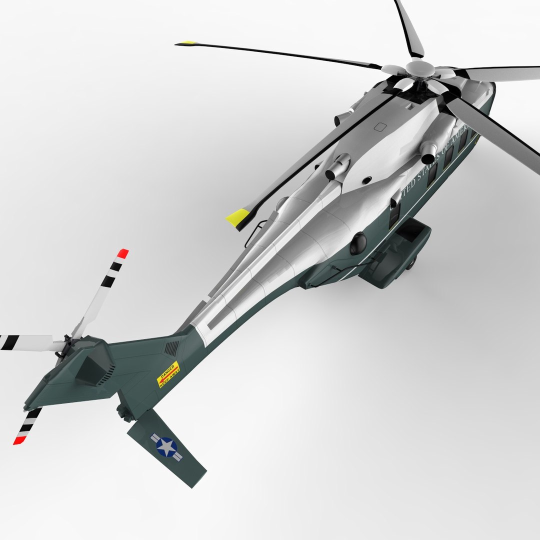 Marine Helicopter Chopper 3d Model