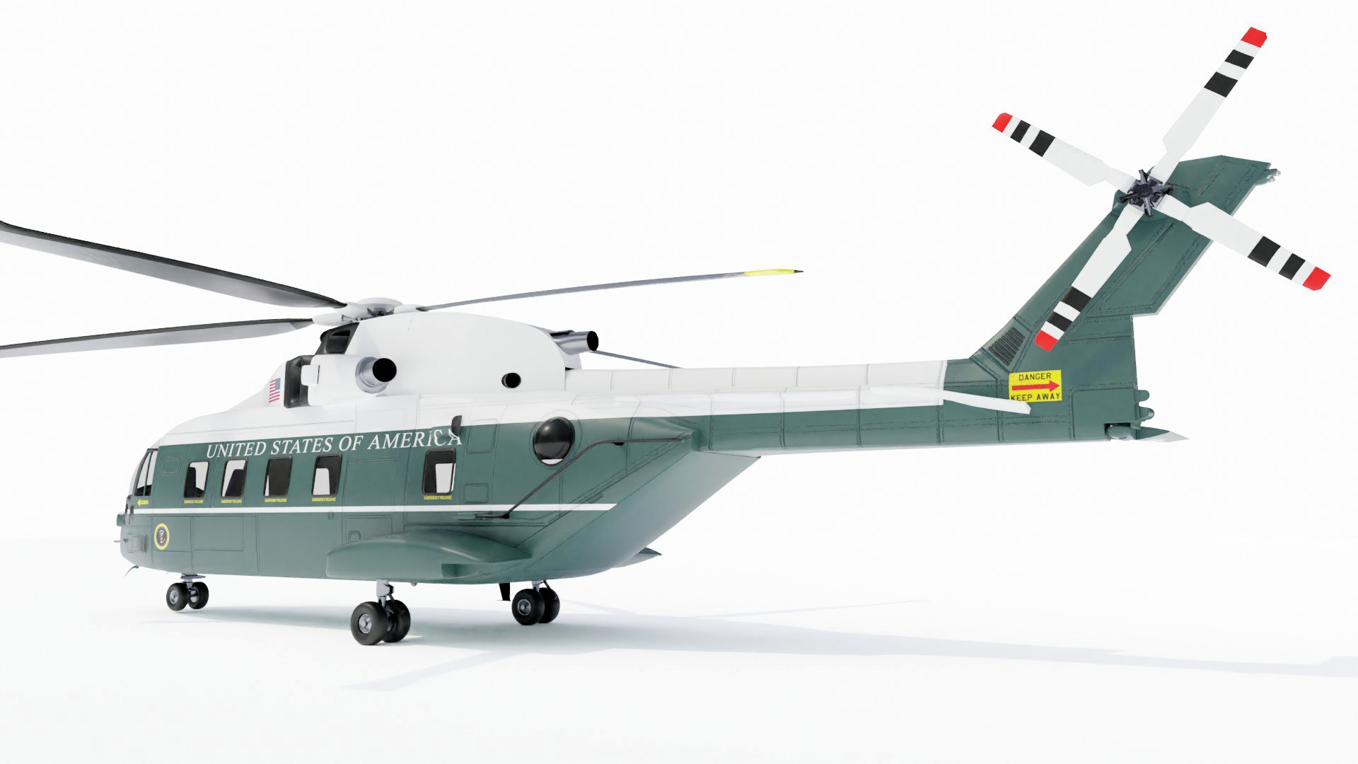 Marine Helicopter Chopper 3d Model