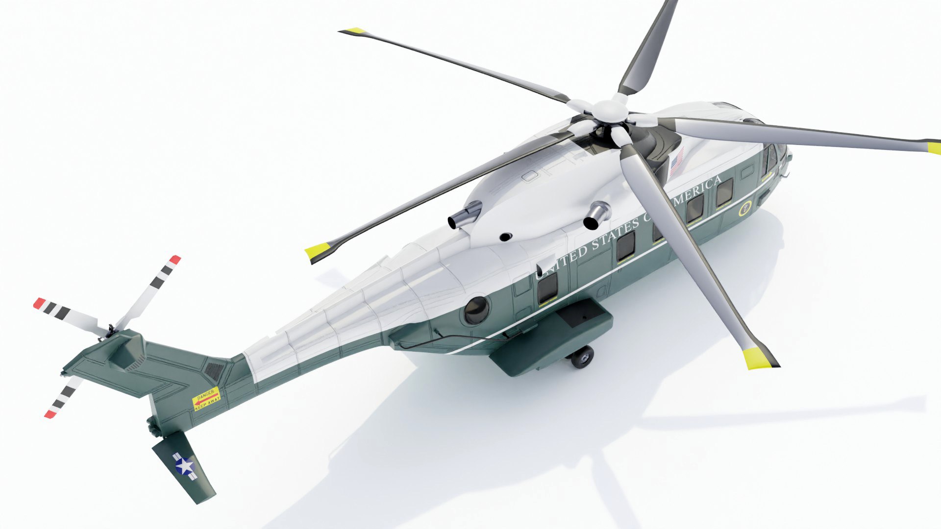 Marine Helicopter Chopper 3d Model