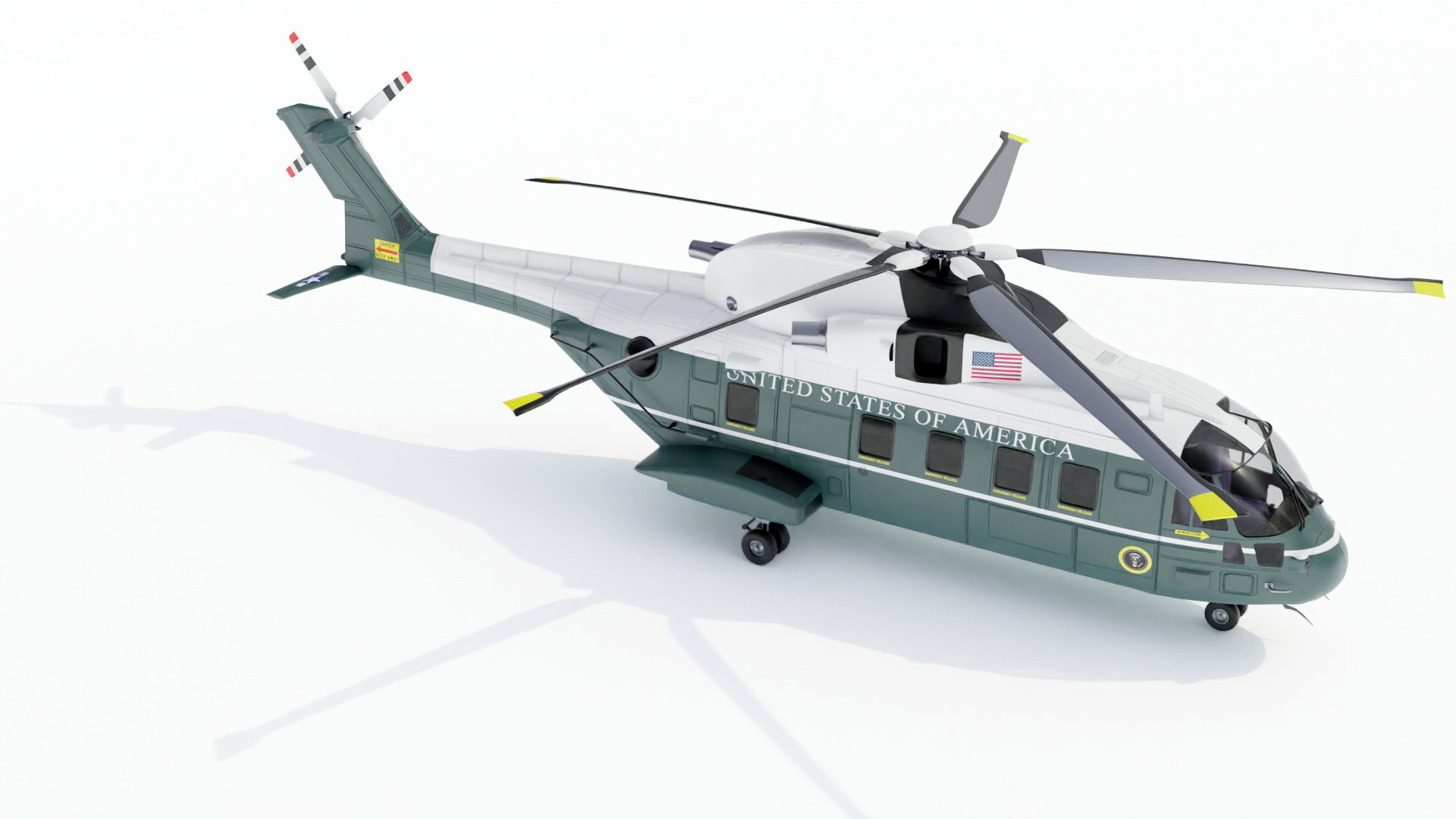 Marine Helicopter Chopper 3d Model