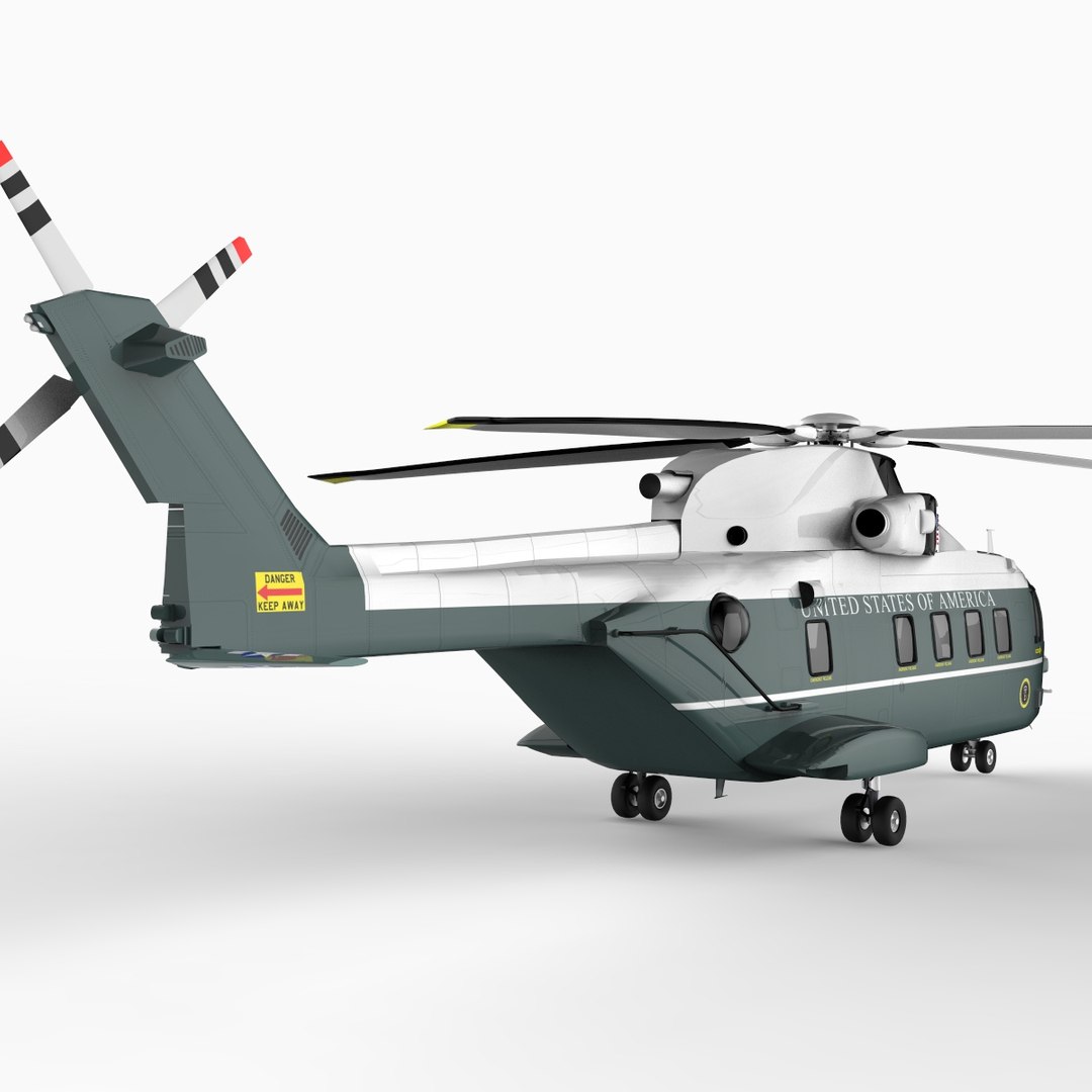 Marine Helicopter Chopper 3d Model