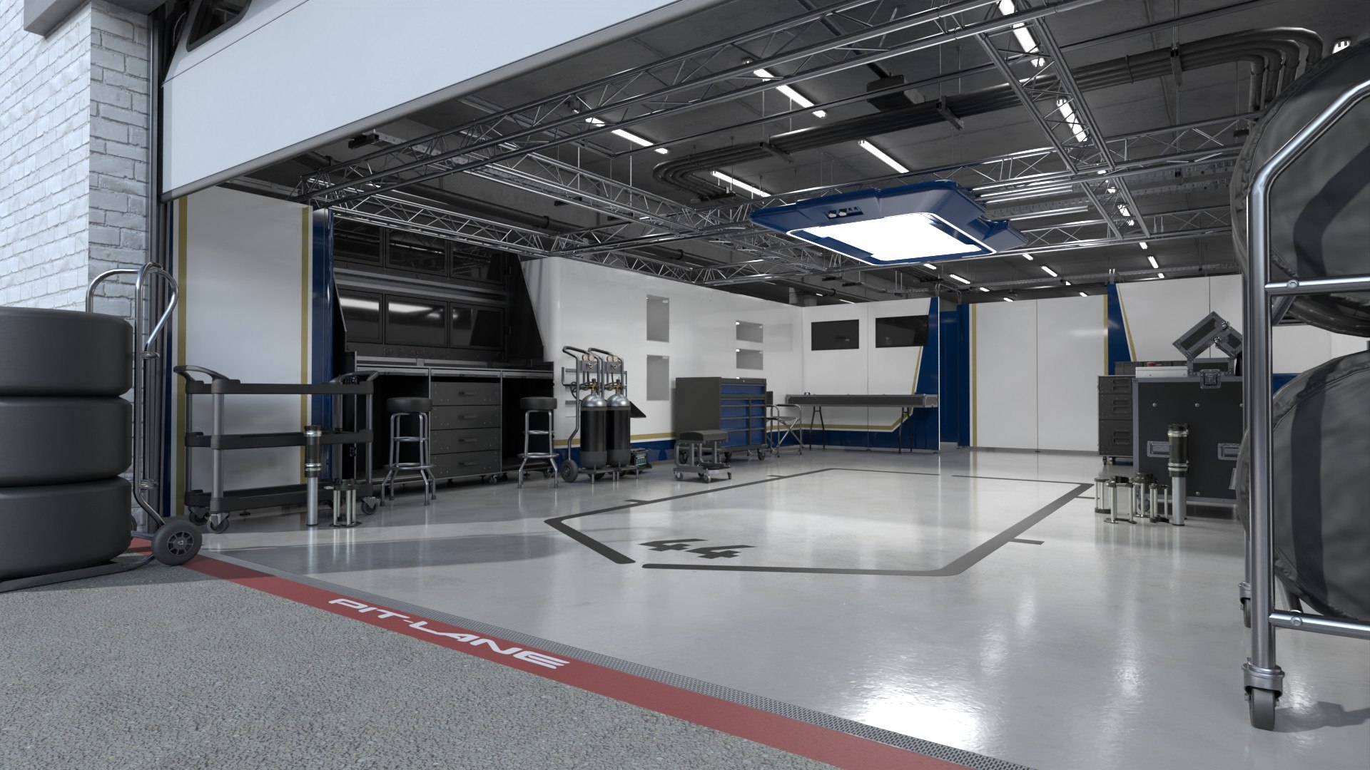 Racing Team Garage 2 Equipped 3D Model - TurboSquid 2275739