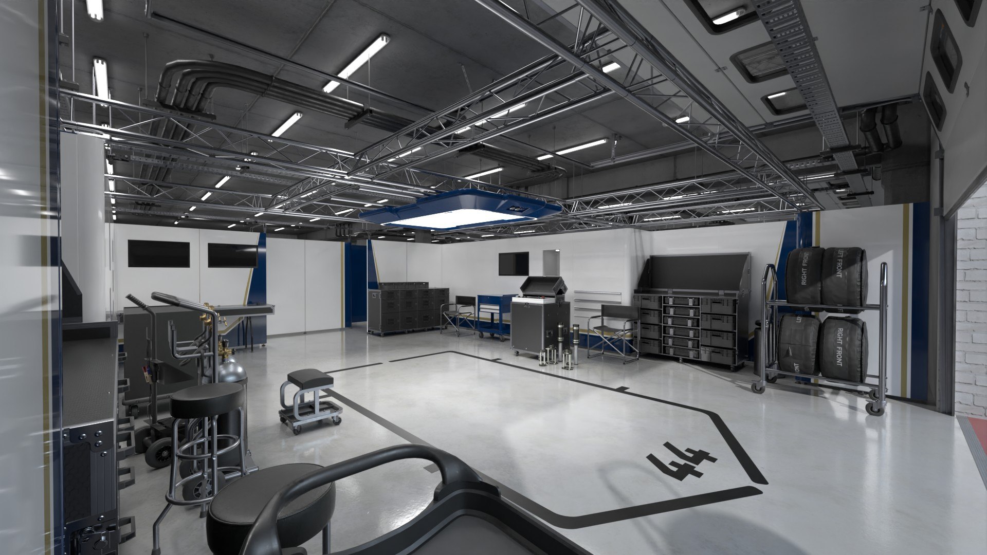 Racing Team Garage 2 Equipped 3D Model - TurboSquid 2275739